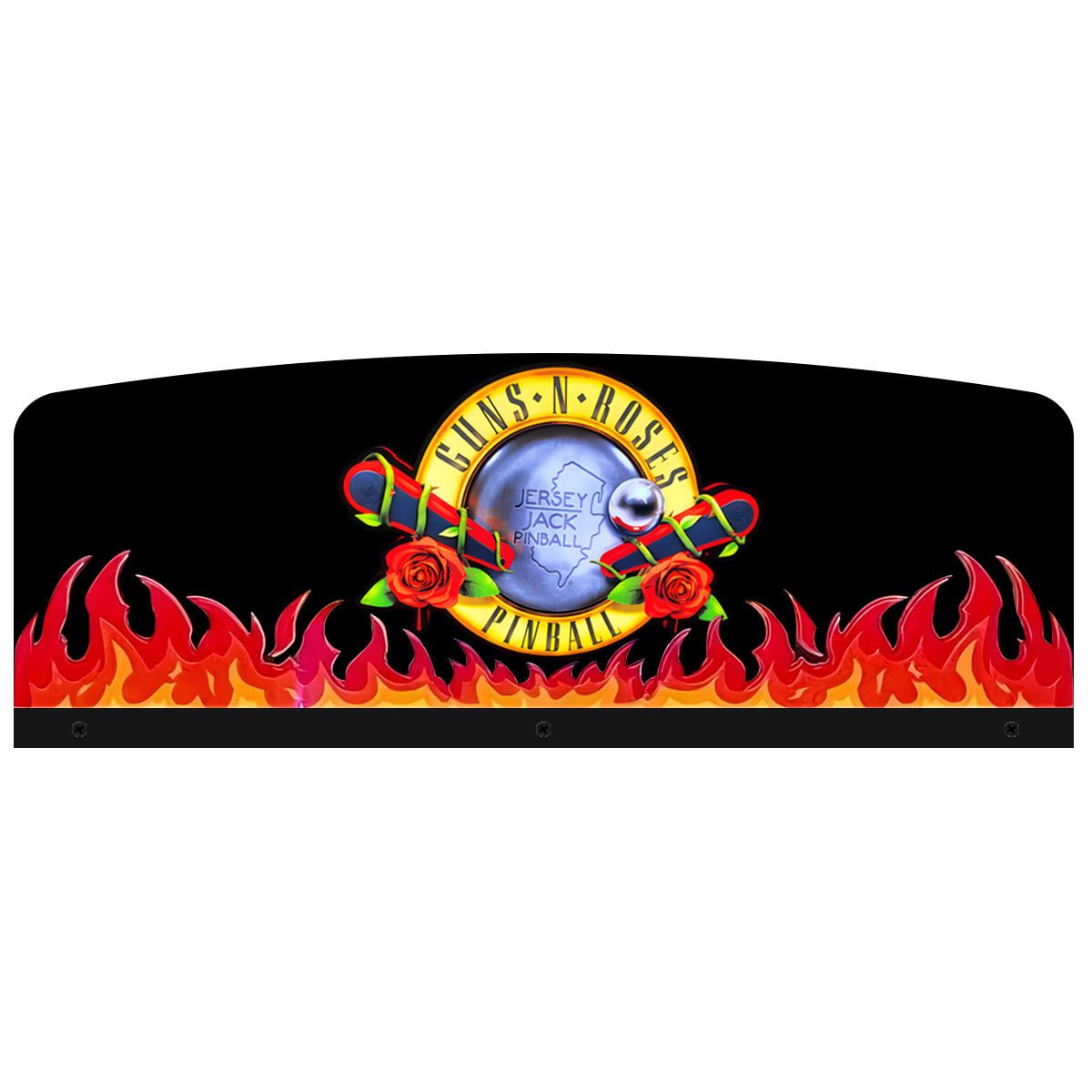 Guns N' Roses Topper Pinball Acrylic LED Topper, with Metal Base Brack ...