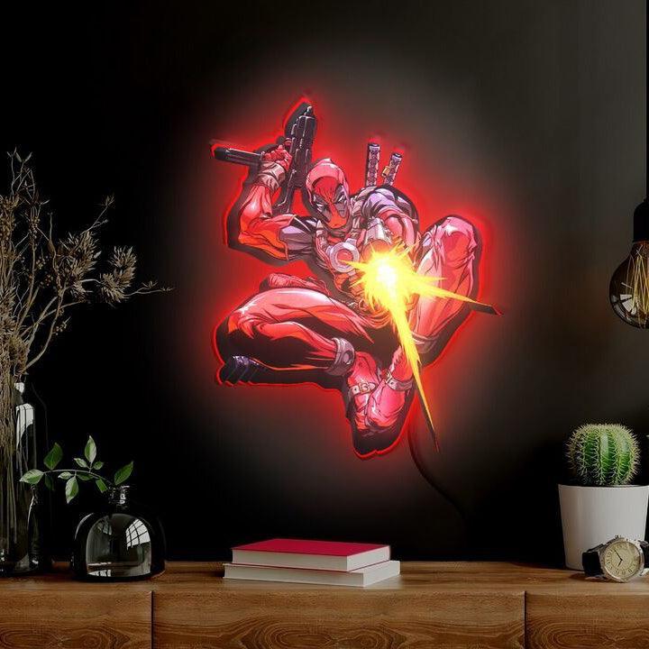 Custom Deadpool Design LED Lightbox Illuminate Your Space with Awesome – FYLZGO Signs