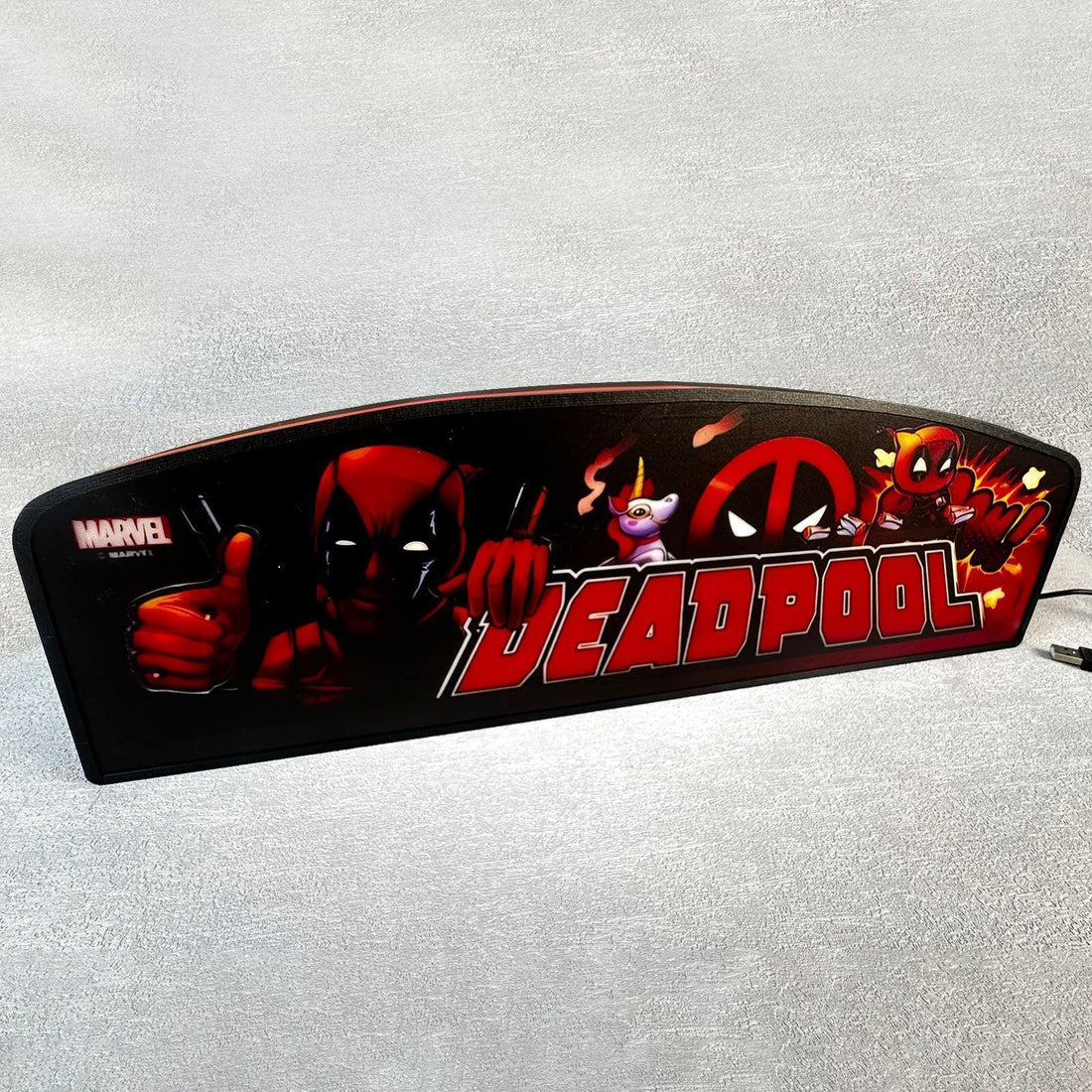 New Arrival Deadpool Pinball LED Lightbox, Deadpool Pinball Topper, Di ...