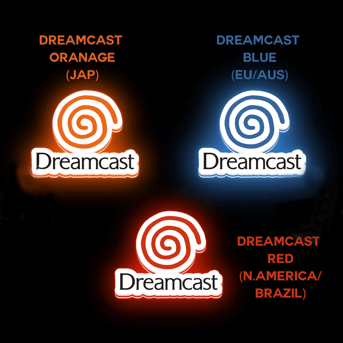 SEGA Dreamcast Logo for Game Room Decor 3D Printed LED Light Box ...