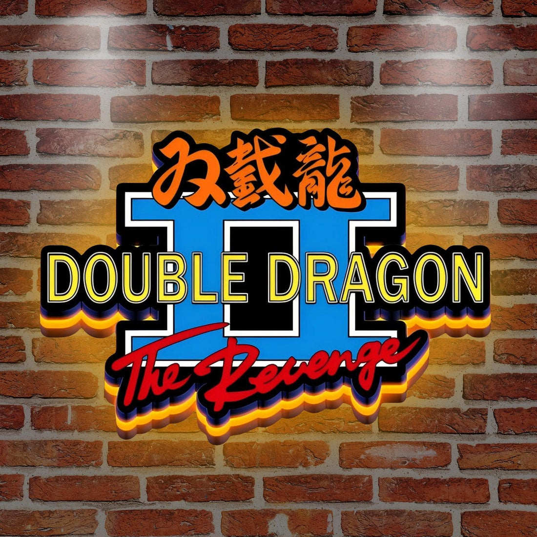 Custom Double Dragon II The Revenge Logo LED Nightlight 3D Print Deskt ...