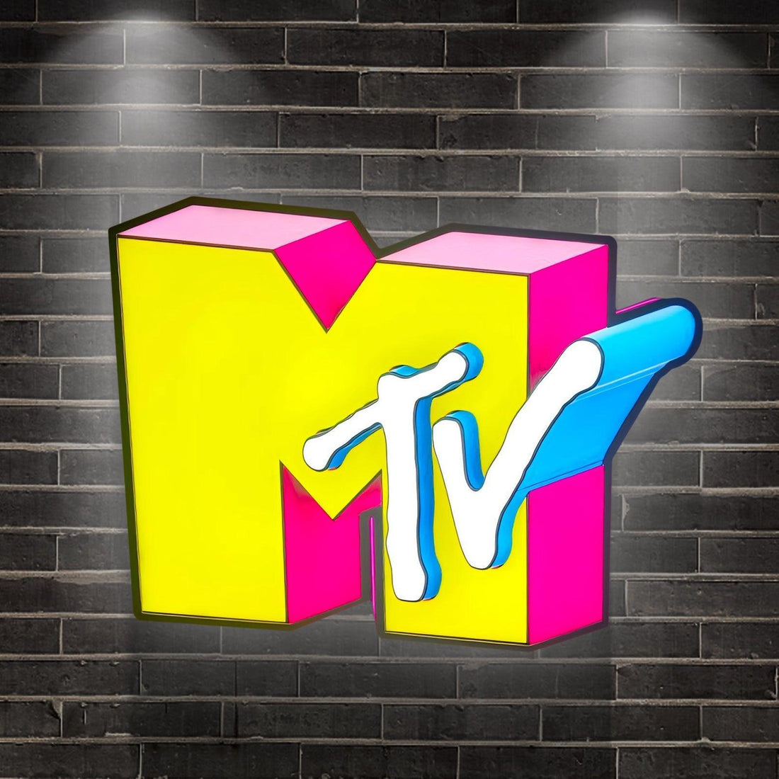 MTV Logo Lightbox | Fully Dimmable & Powered by USB Made by 3D Printer ...