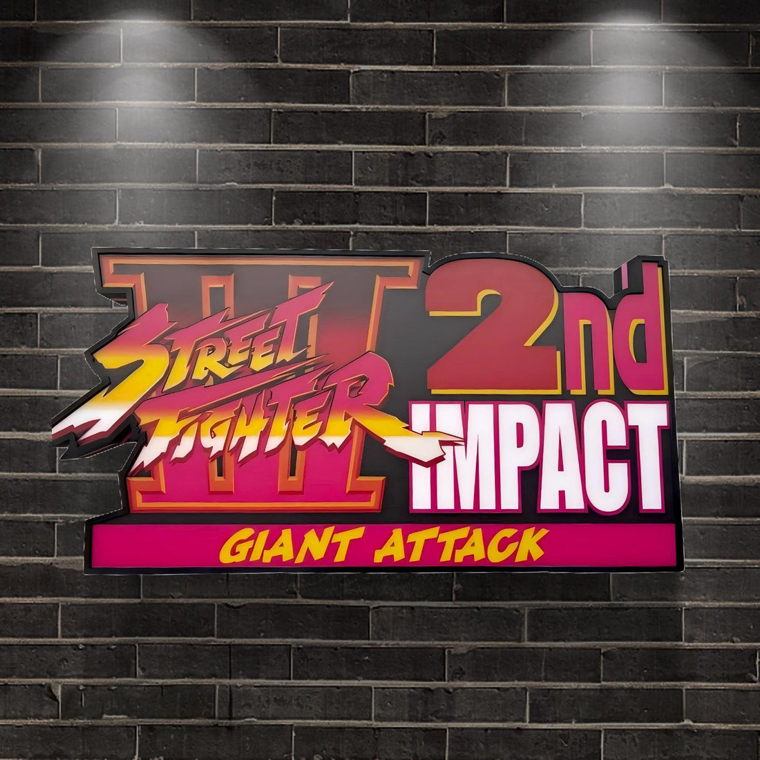 Best Gift Custom Street Fighter II Logo Lightbox Sign 3D Print 20 Inch ...