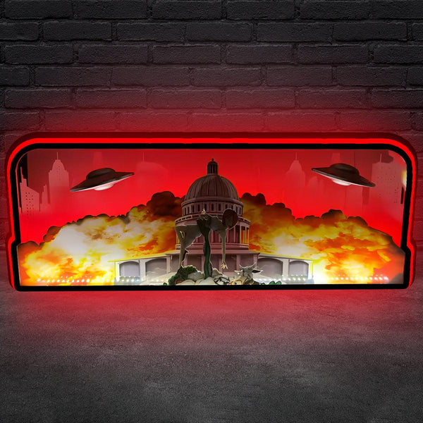 Attack From Mars Pinball Topper LED Lightbox, 3D Printed Lightbox Rock ...