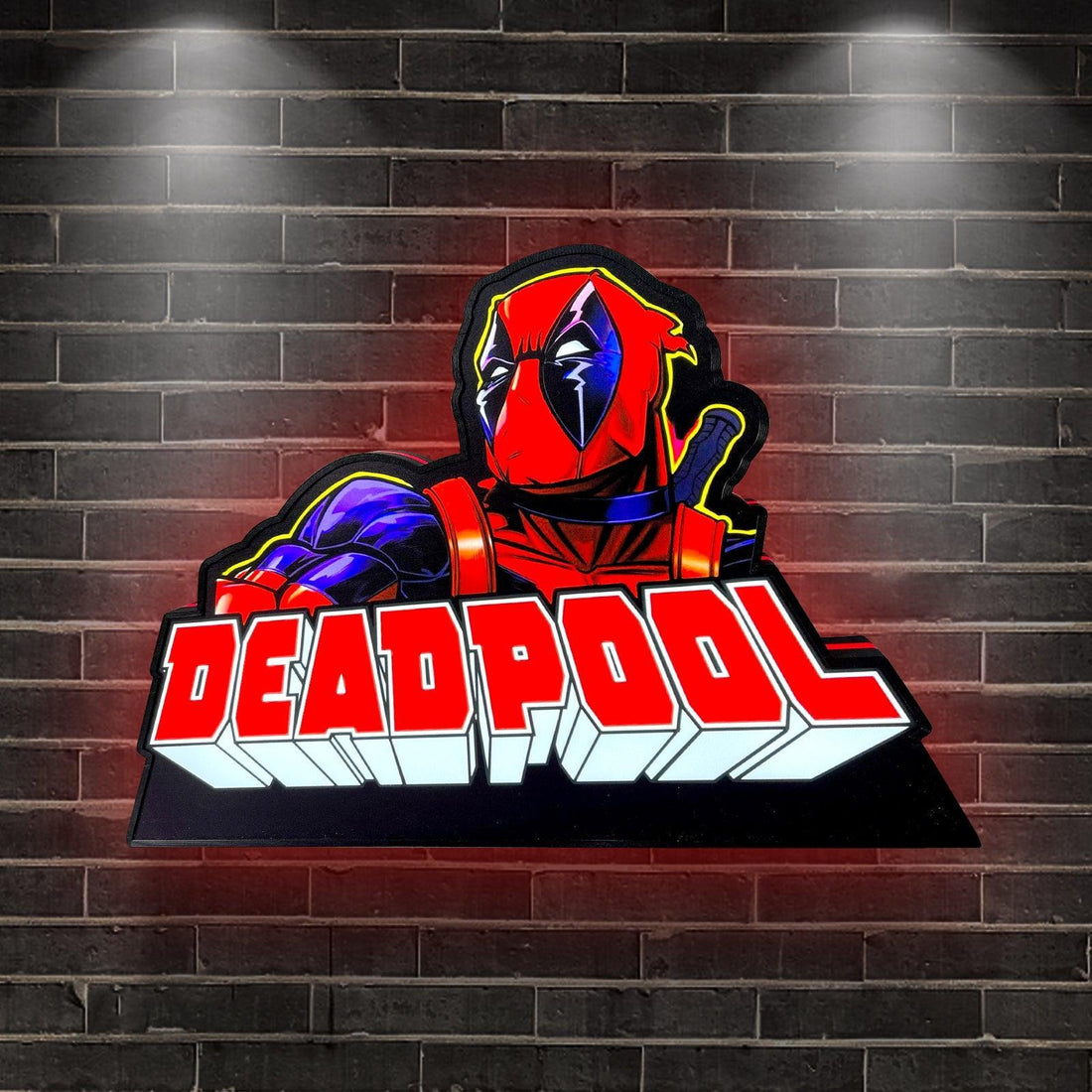 Super Hero Themed Deadpool Pinball Topper, 20 Inch LED Lightbox Pinbal ...