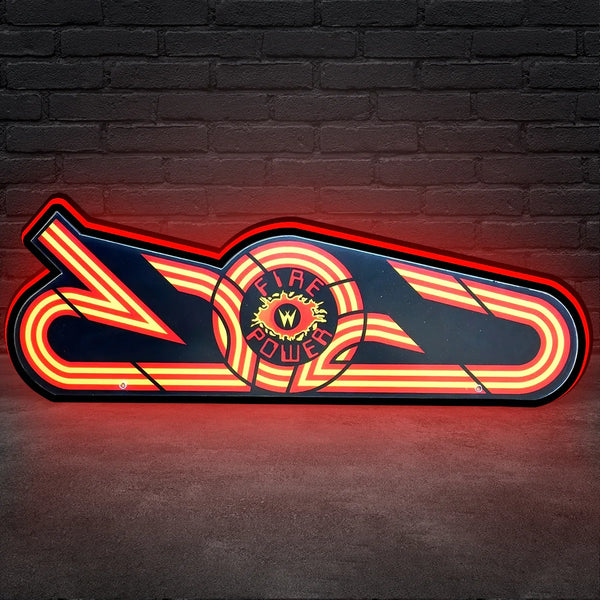 Topper Filliper for Fire power Logo Led lightbox for Pinball Machine ...