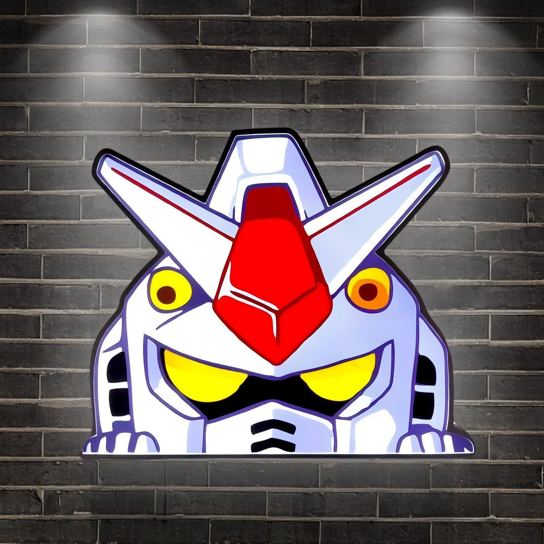 Mobile Suit Gundam Logo LED Nightlight Gift 3D Print Desktop Lightbox ...