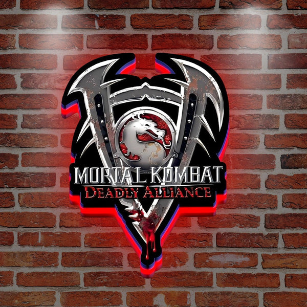 Deadly Alliance Mortal Kombat 3D Printed LED Lightbox for Gaming Room ...