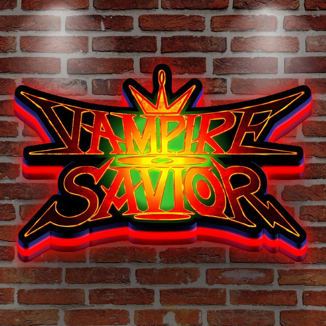 Custom Vampire Savior The Lord of Vampir Logo LED 3D Print Lightbox ...