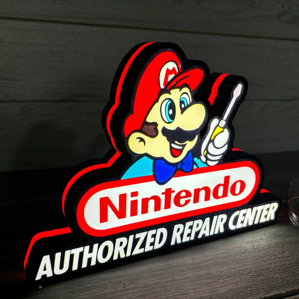 Classic Nintendo Super Repair Center LED Light Box, Perfect for Game R ...