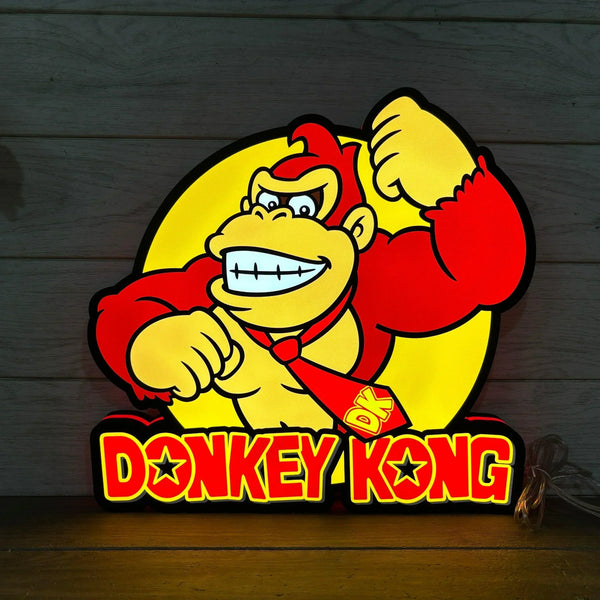 Donkey Kong Logo LED Sign, 3D Printed, USB Powered & Full Dimmable ...