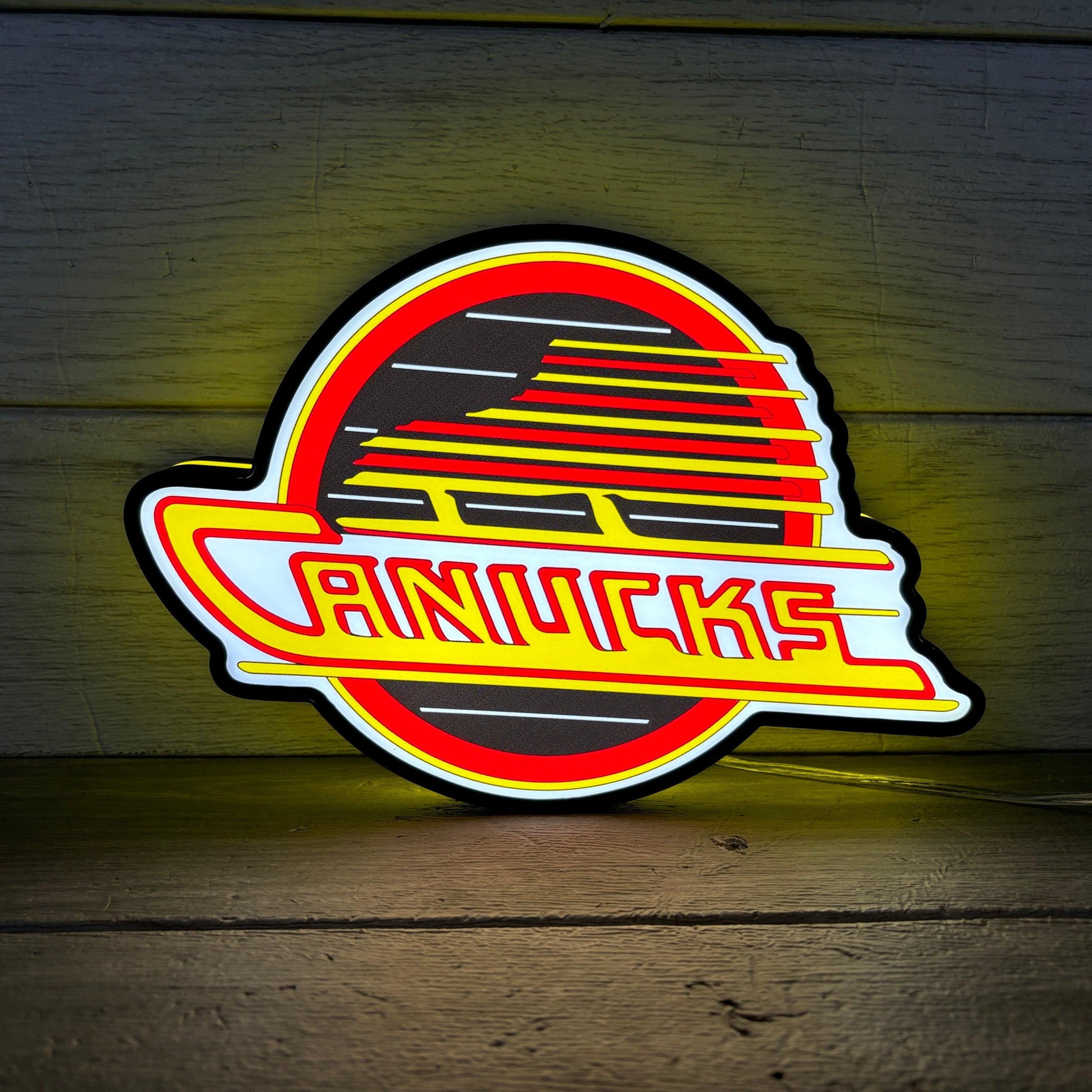 Canucks Skate NHL Led LightBox Sign, Lamp, Hockey Room Decoration ...