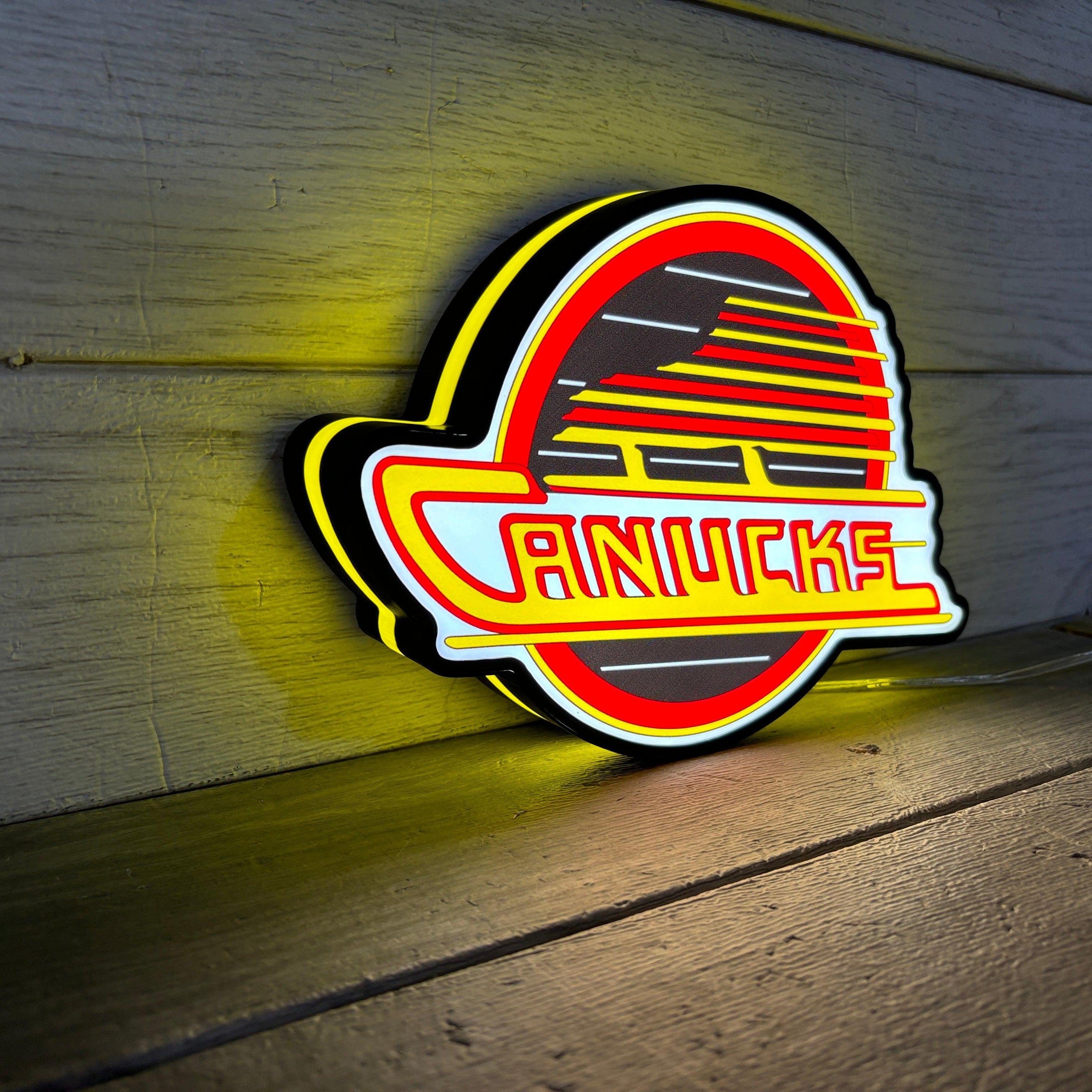 Canucks Skate NHL Led LightBox Sign, Lamp, Hockey Room Decoration ...