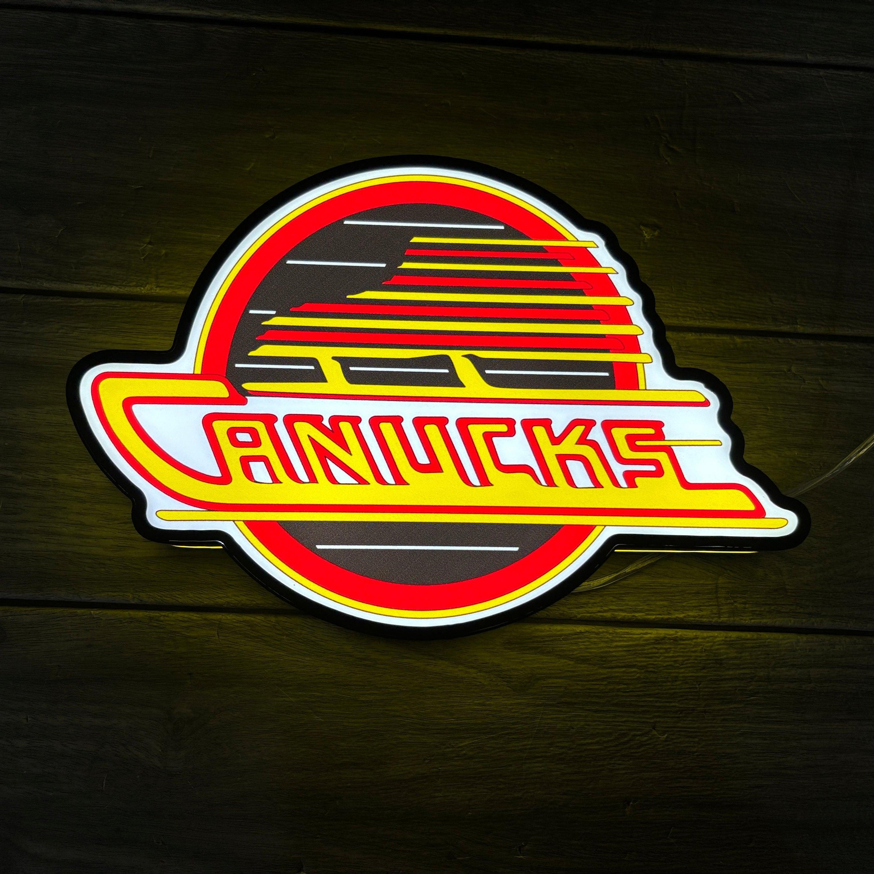 Canucks Skate NHL Led LightBox Sign, Lamp, Hockey Room Decoration ...