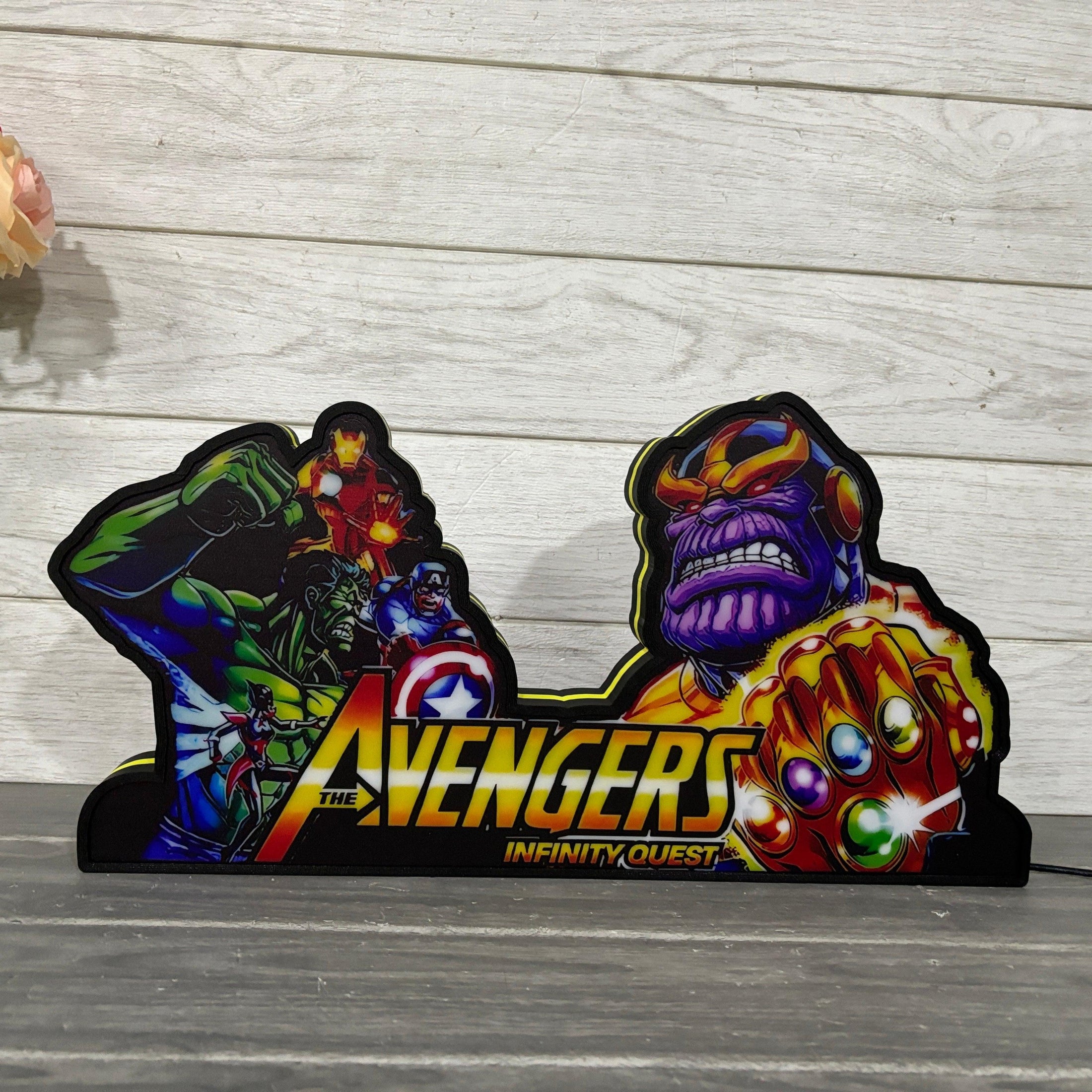 Super Hero Pinball Topper 3D Printed Lightbox, Arcade Pinball Machine ...