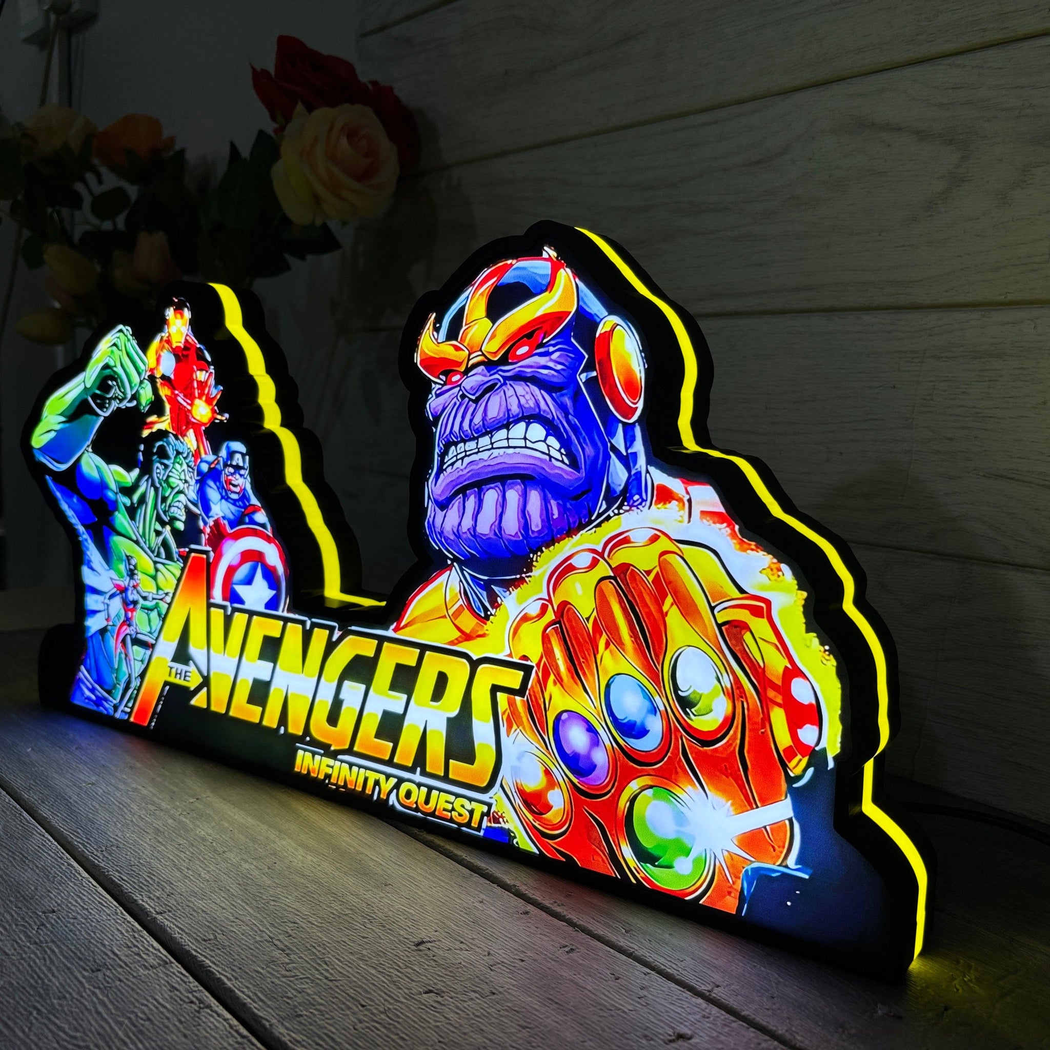Super Hero Pinball Topper 3D Printed Lightbox, Arcade Pinball Machine ...