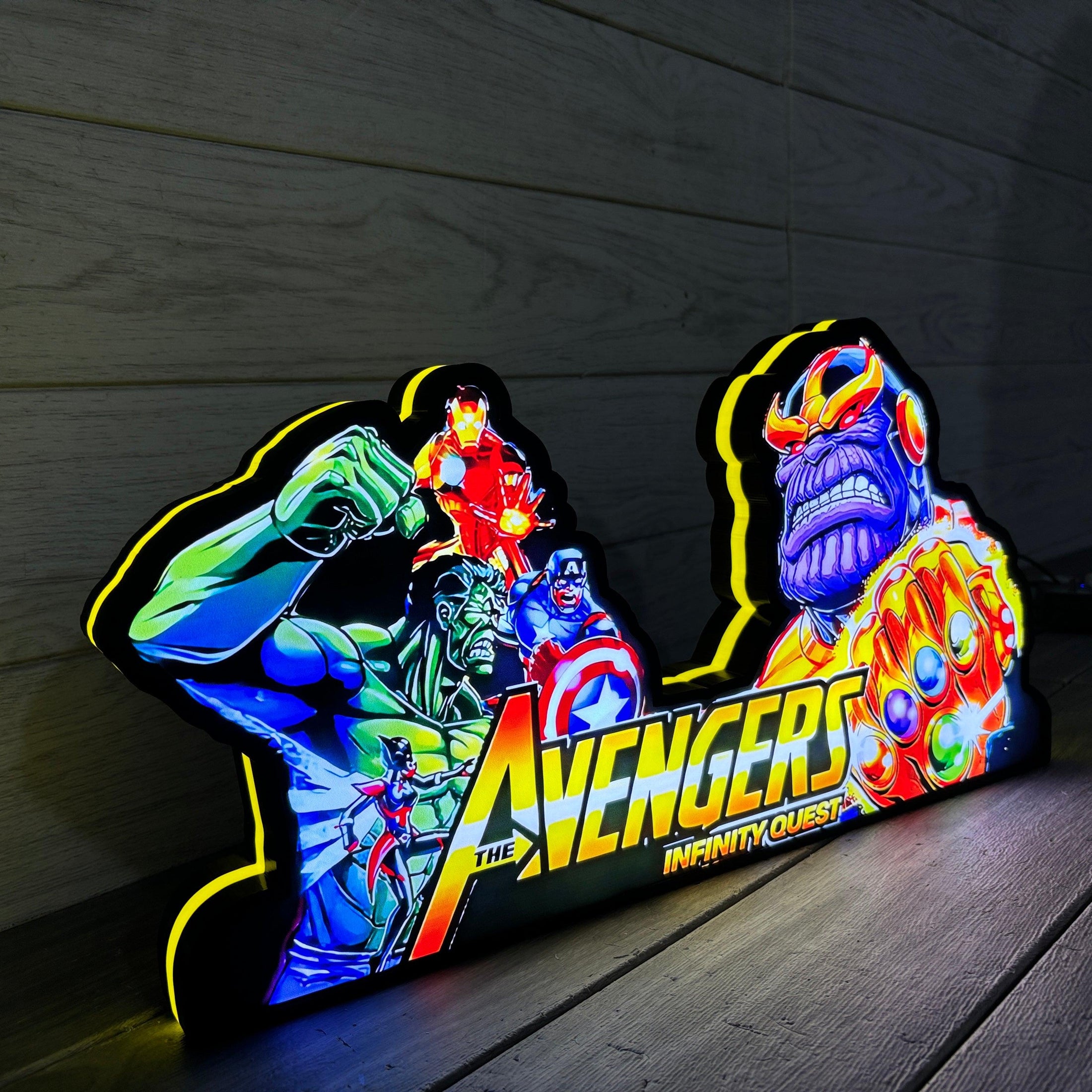 Super Hero Pinball Topper 3D Printed Lightbox, Arcade Pinball Machine ...