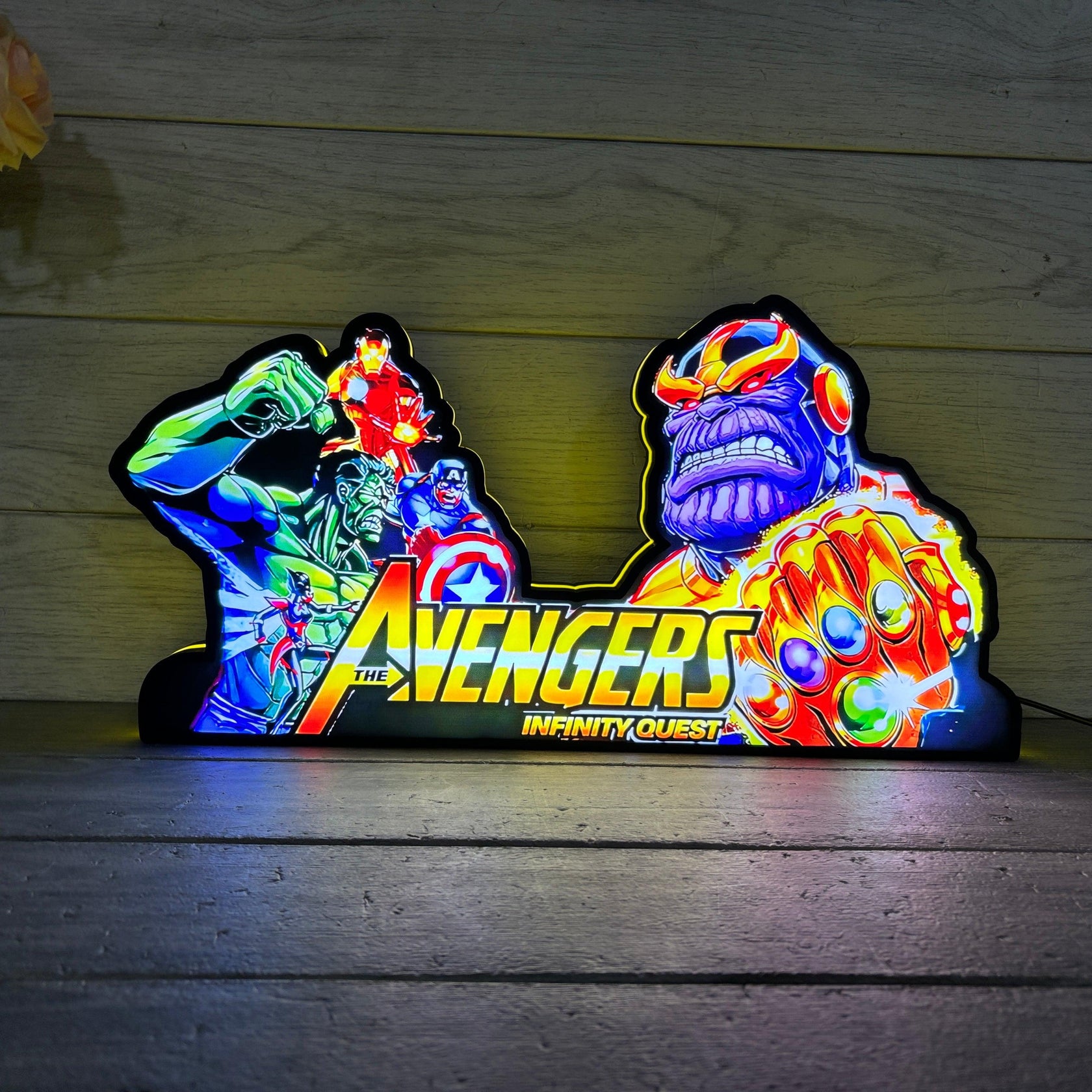 Super Hero Pinball Topper 3D Printed Lightbox, Arcade Pinball Machine ...
