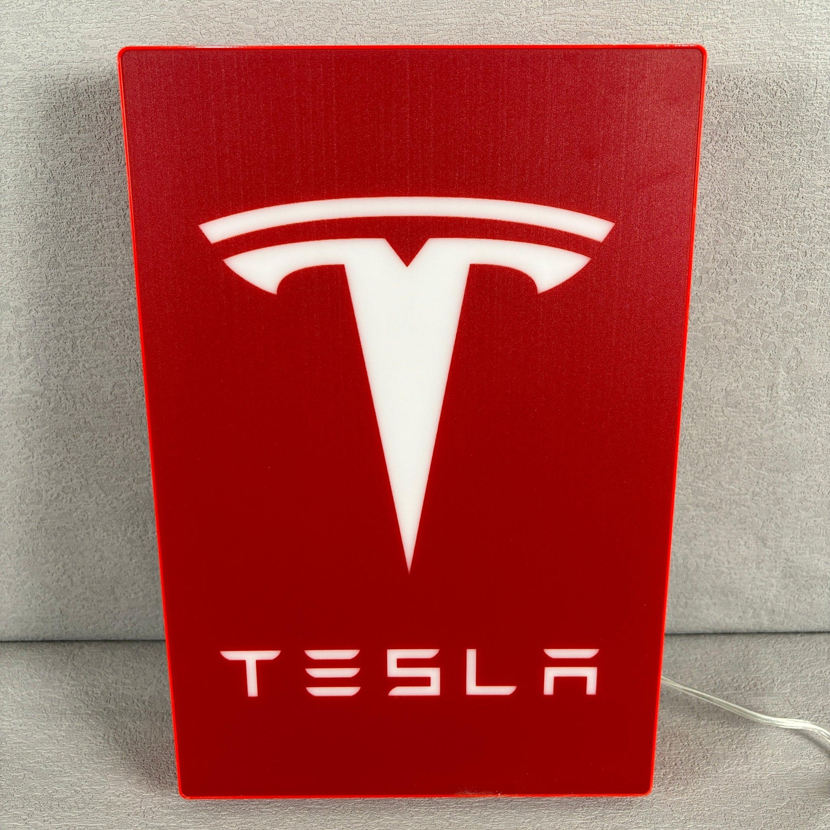 Tesla LED Lightbox, Garage Sign and Garage Decor for Tesla Model 3, Cy ...