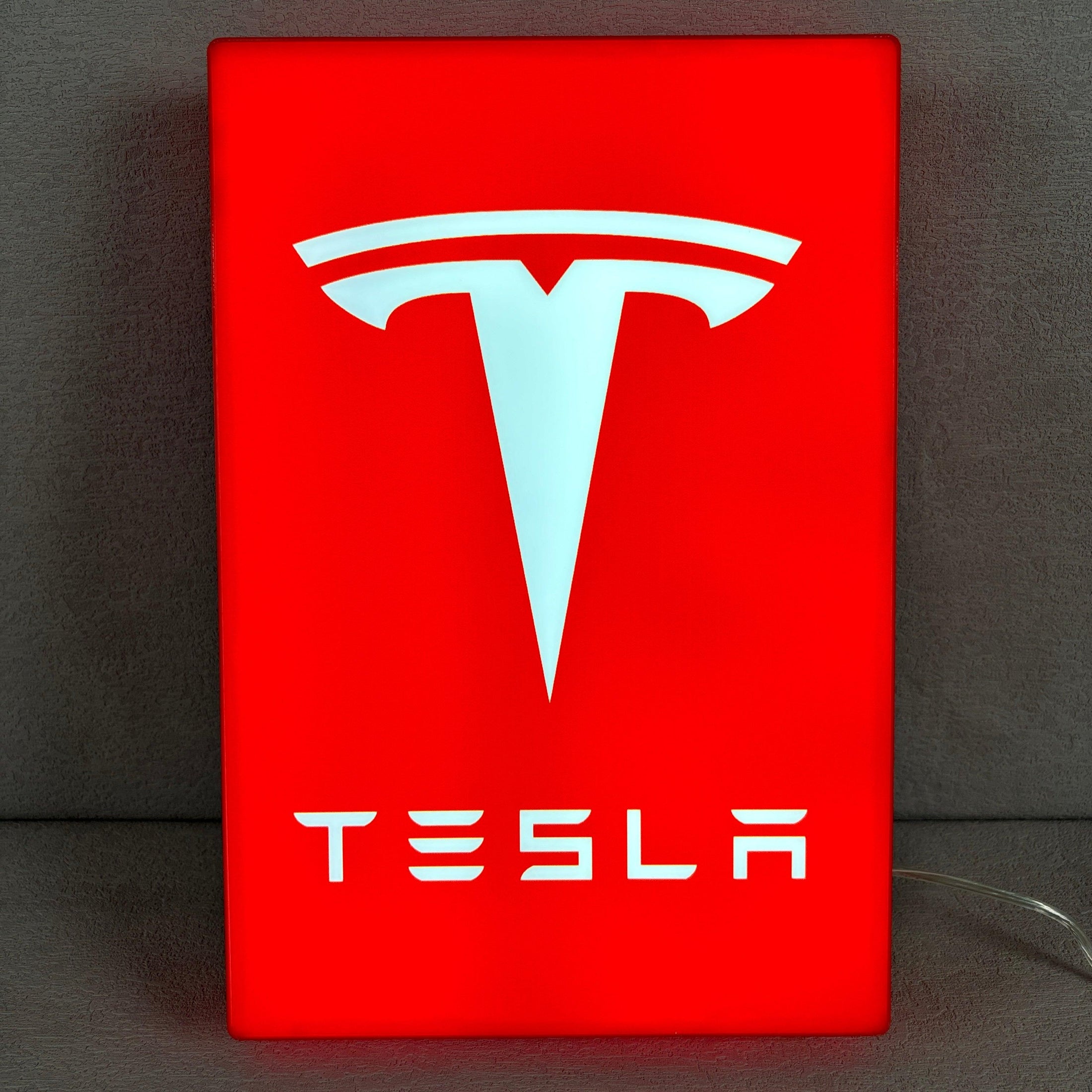 Tesla LED Lightbox, Garage Sign and Garage Decor for Tesla Model 3, Cy ...