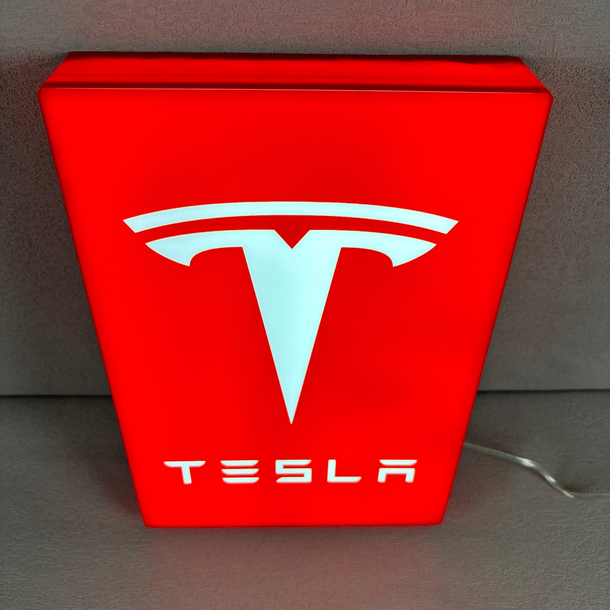 Tesla LED Lightbox, Garage Sign and Garage Decor for Tesla Model 3, Cy ...