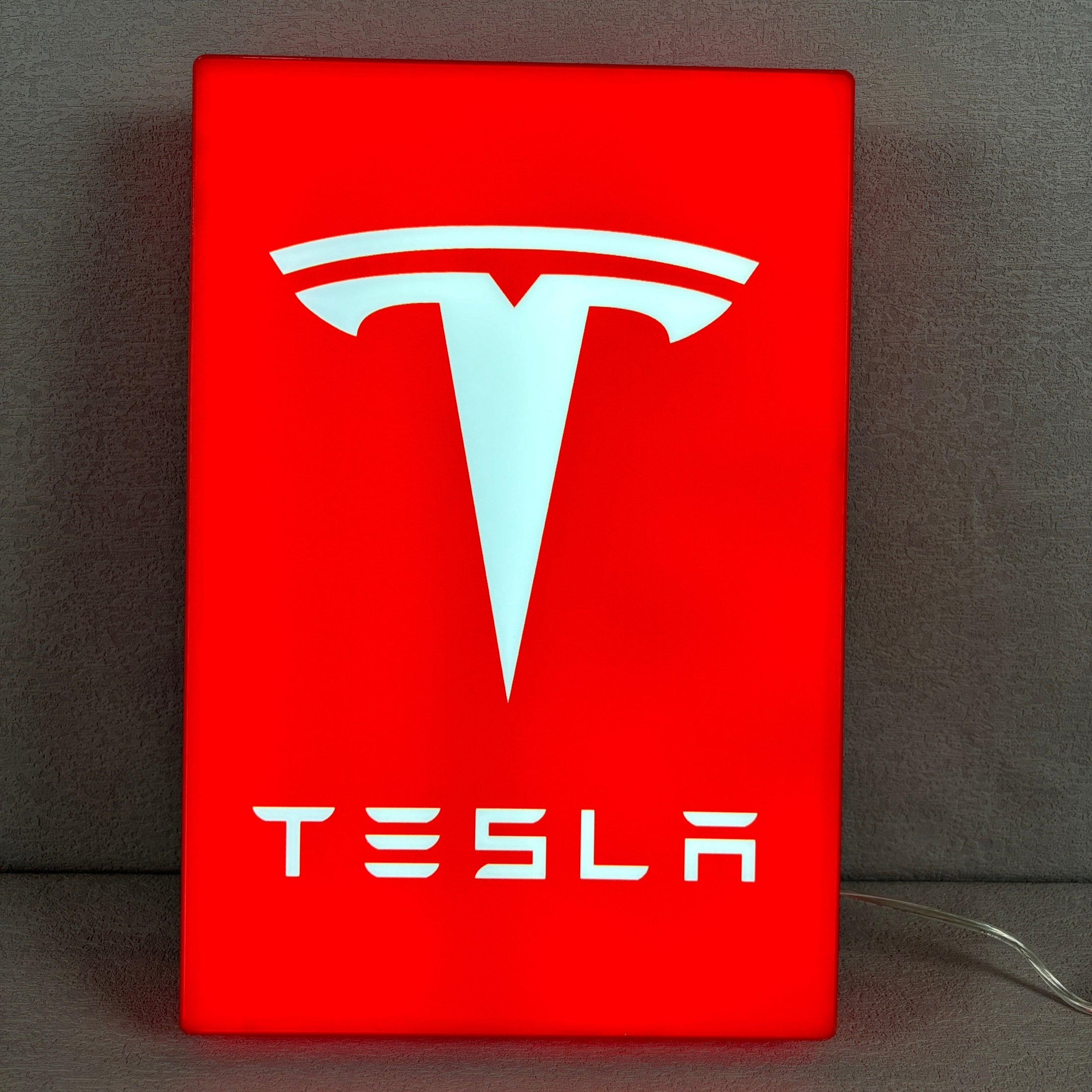 Tesla LED Lightbox, Garage Sign and Garage Decor for Tesla Model 3, Cy ...