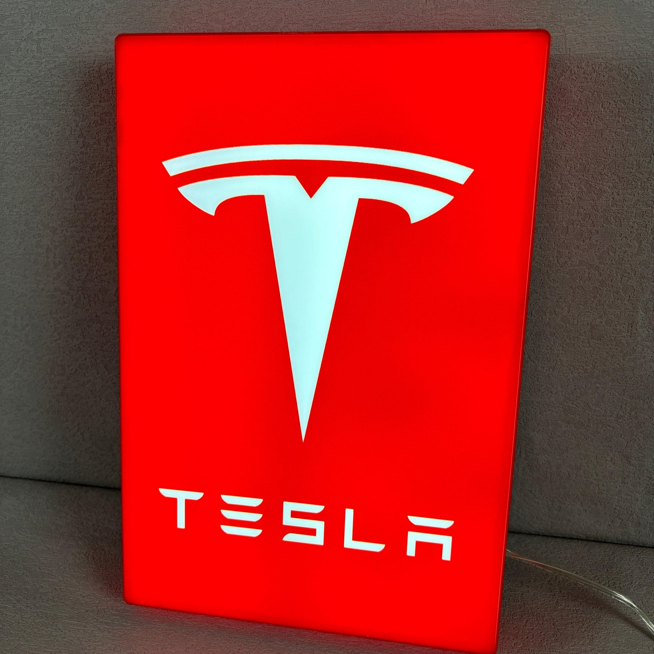 Tesla LED Lightbox, Garage Sign and Garage Decor for Tesla Model 3, Cy ...