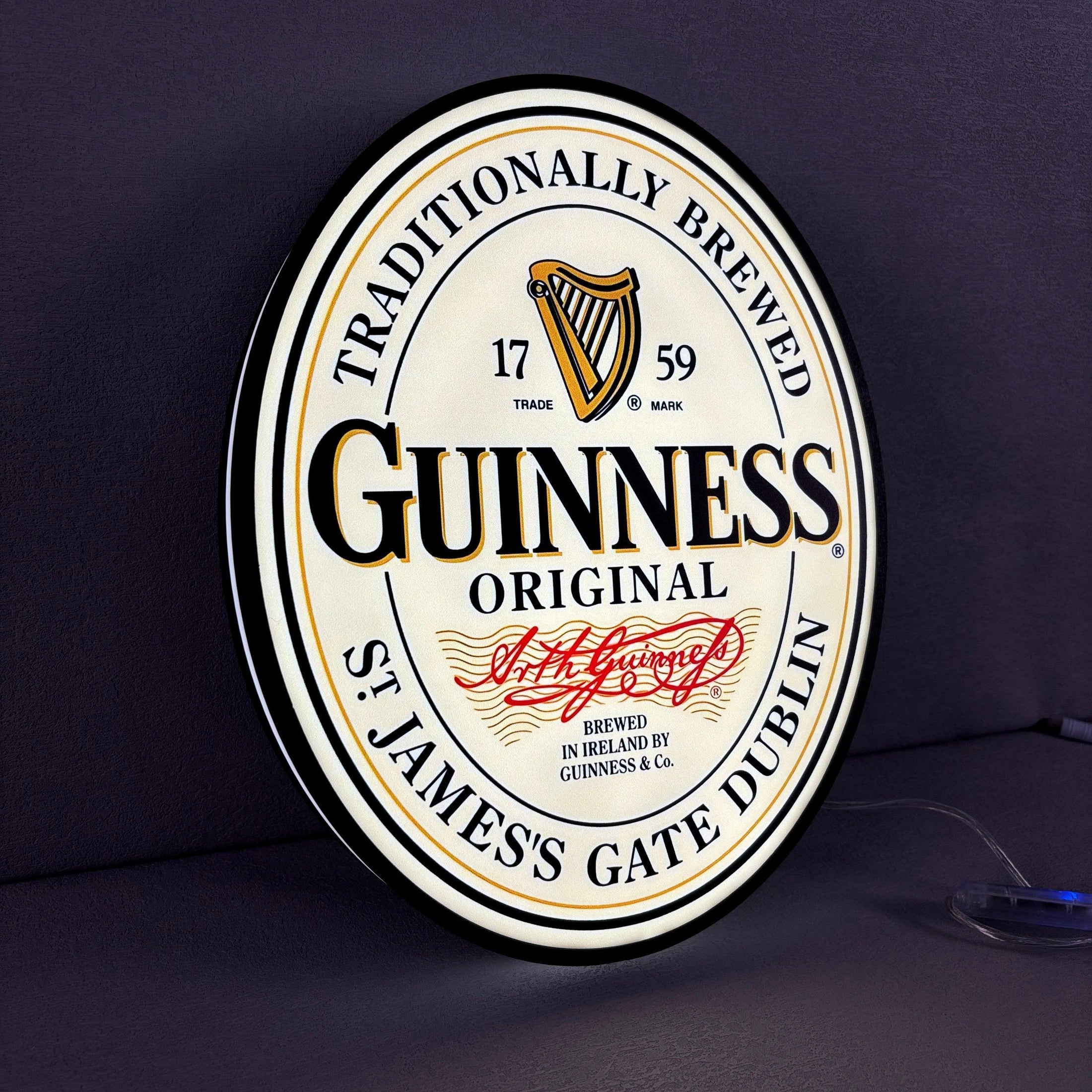 Guinness 3D printed lightbox logo led light box Bar Sign – FYLZGO Signs