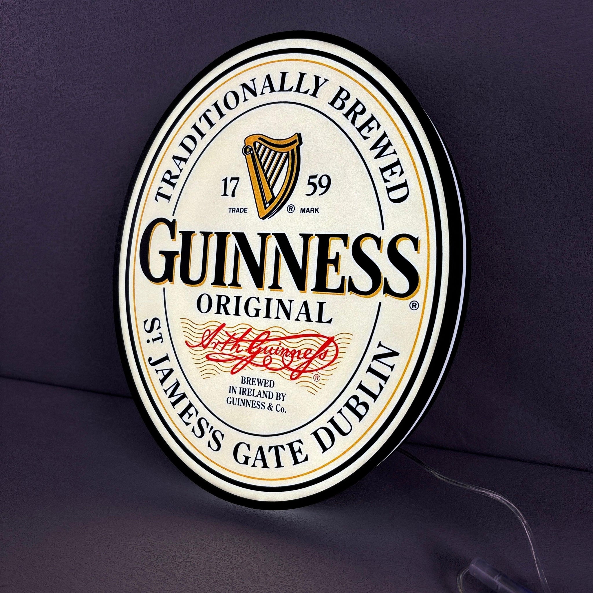 Guinness 3D printed lightbox logo led light box Bar Sign – FYLZGO Signs
