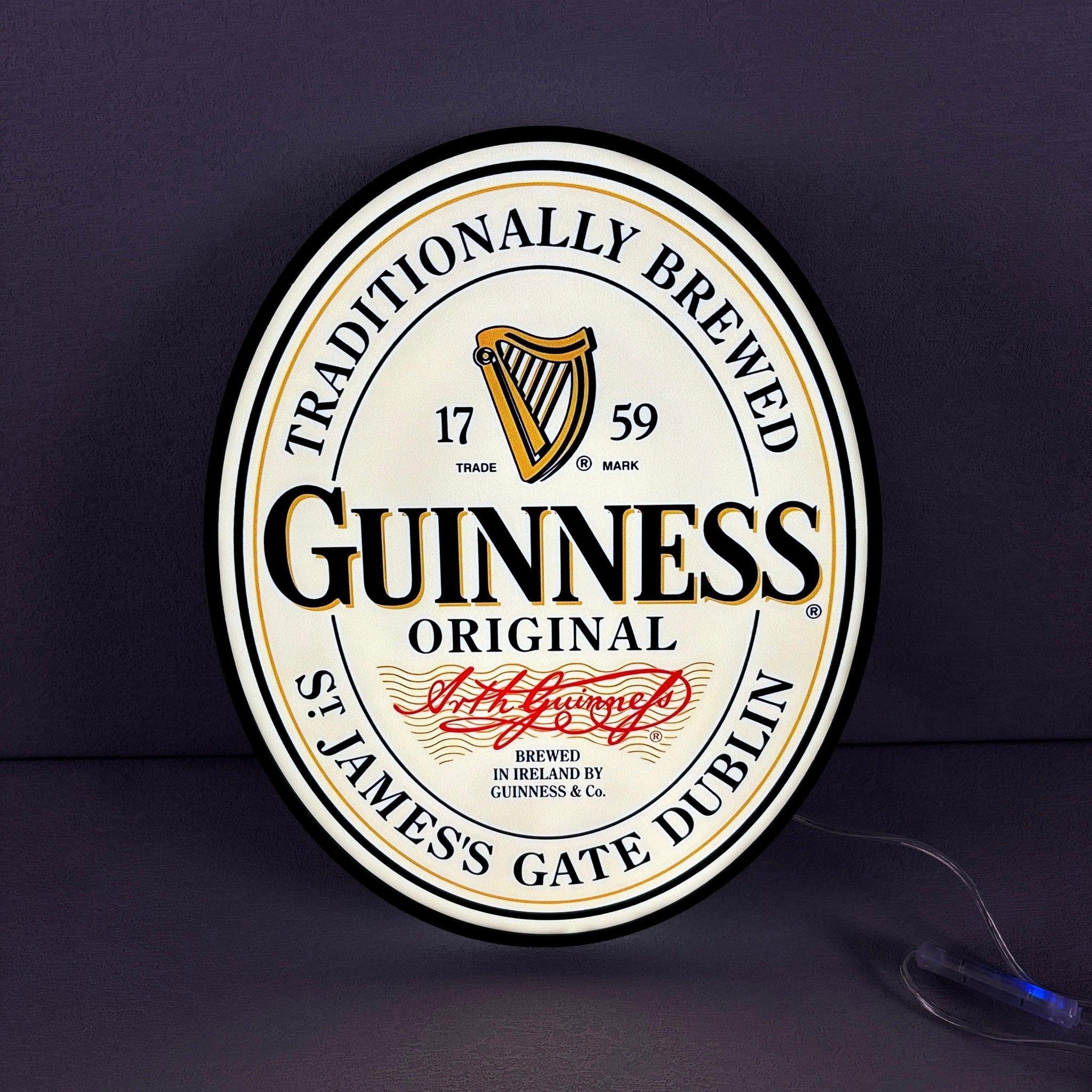 Guinness 3D printed lightbox logo led light box Bar Sign – FYLZGO Signs