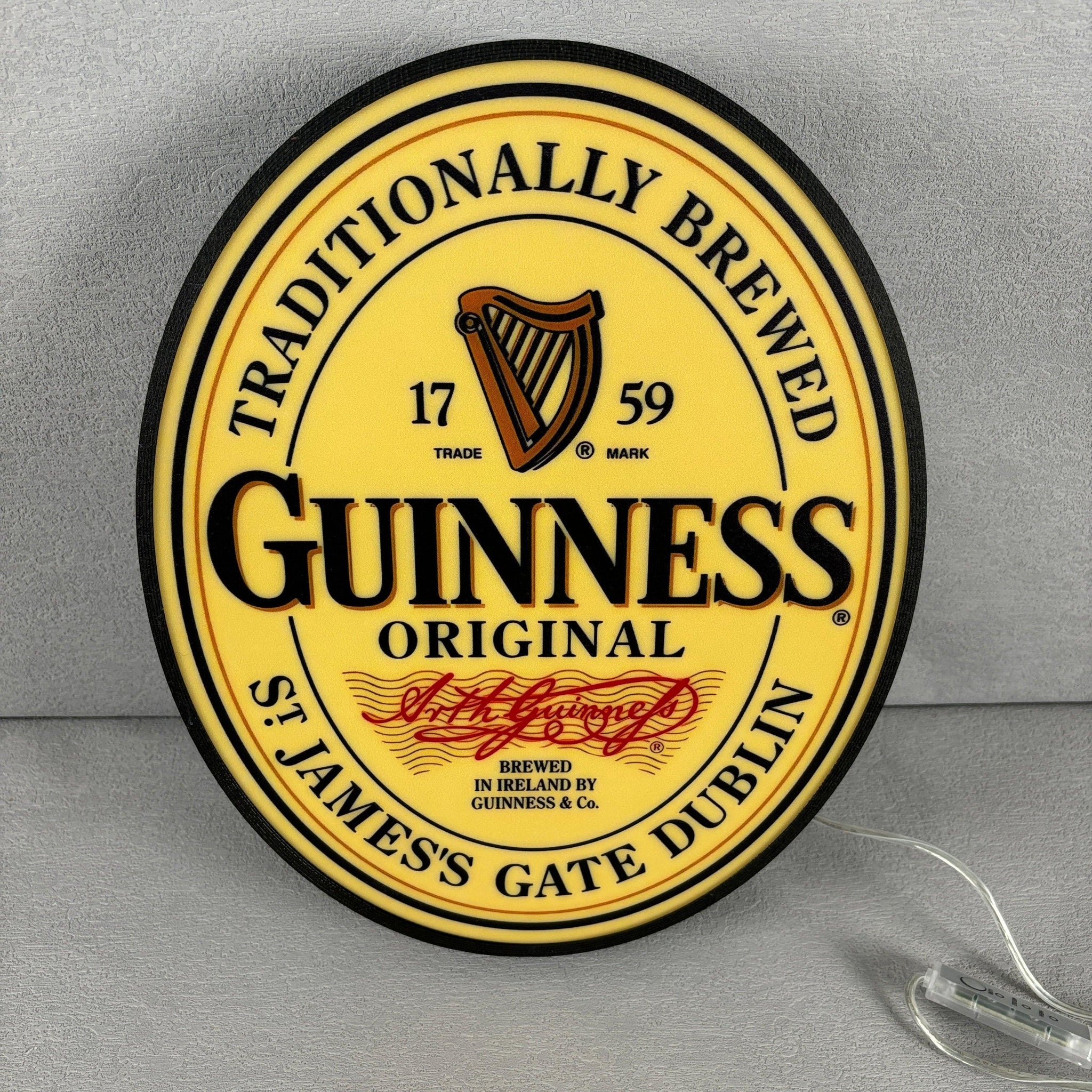 Guinness 3D printed lightbox logo led light box Bar Sign – FYLZGO Signs