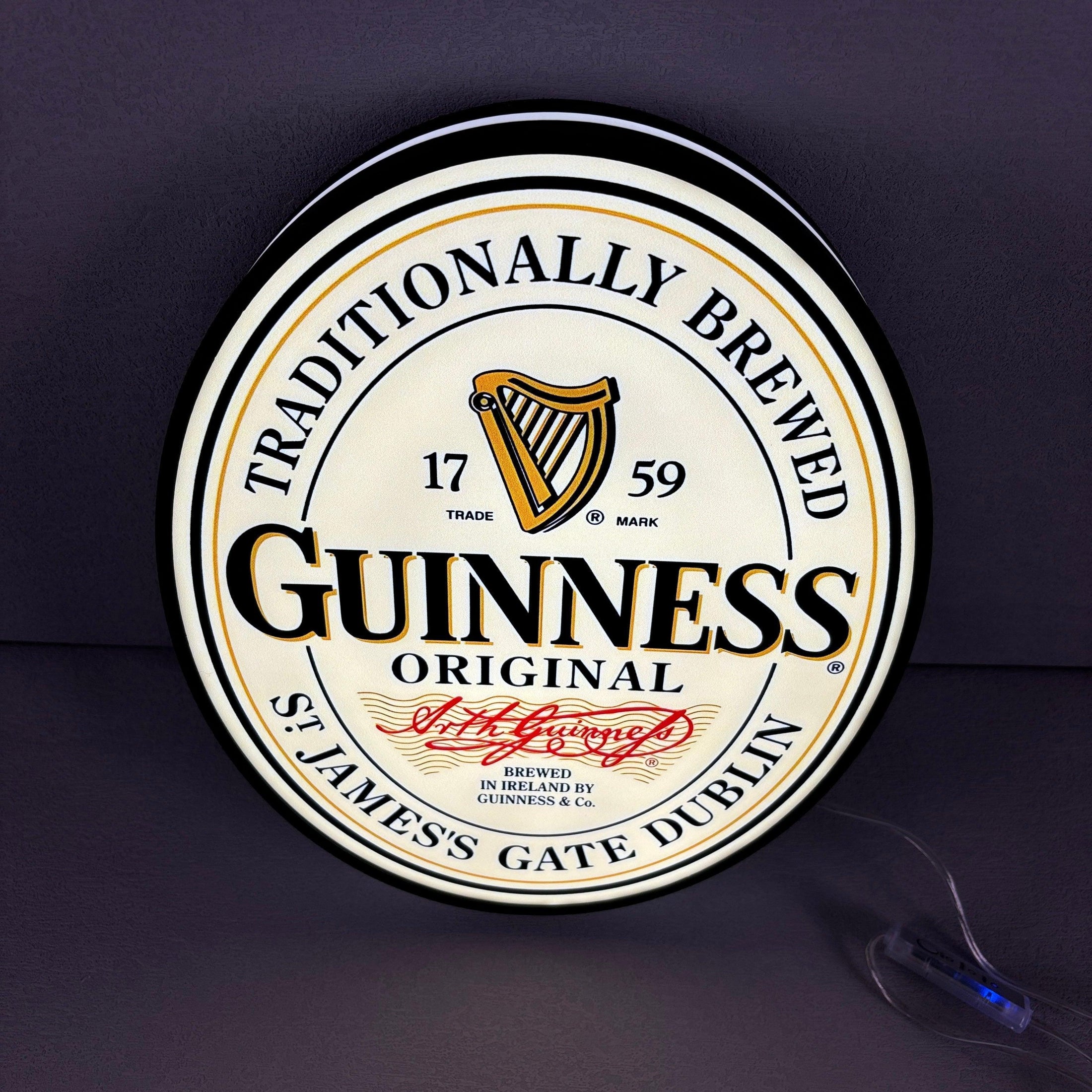 Guinness 3D printed lightbox logo led light box Bar Sign – FYLZGO Signs