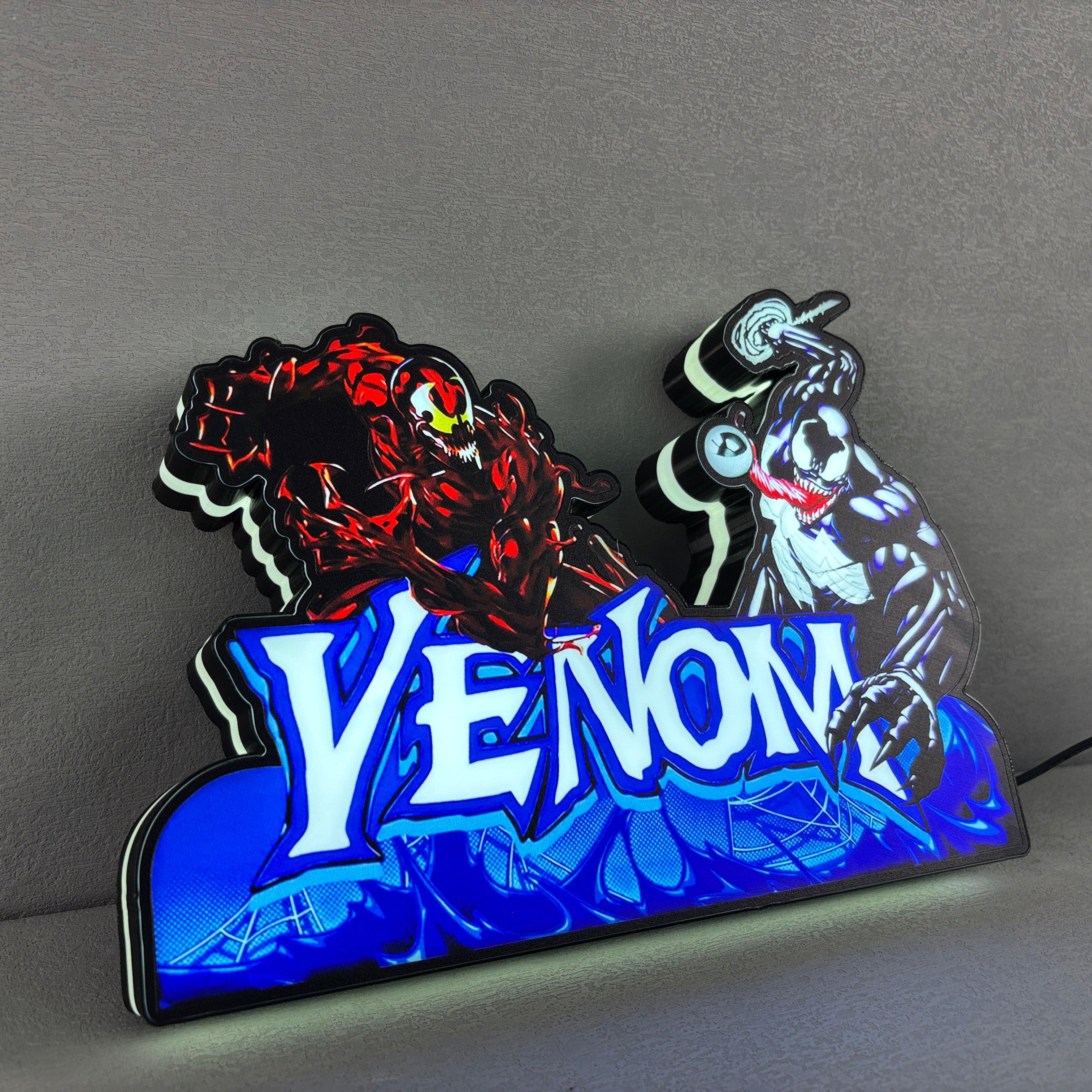 Ultra Rare Venom Pinball Top LED Light Box Fully Darkable USB Powered ...
