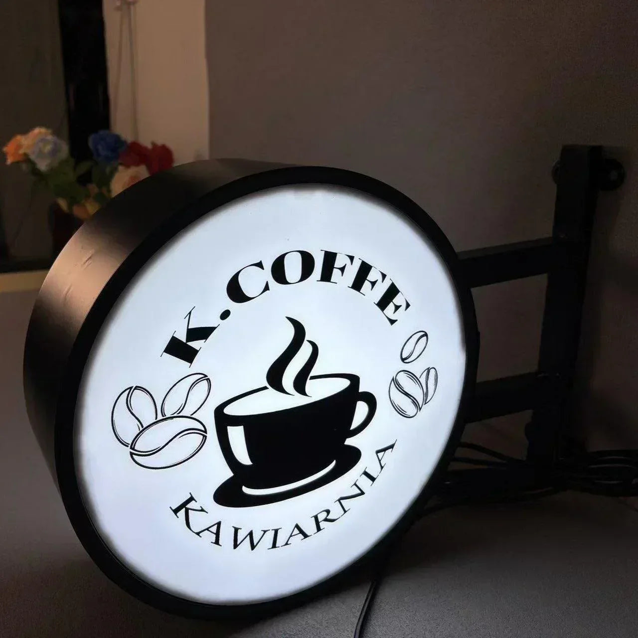 Customized Led Outside Light Boxes Outdoor Advertising Acrylic Round ...