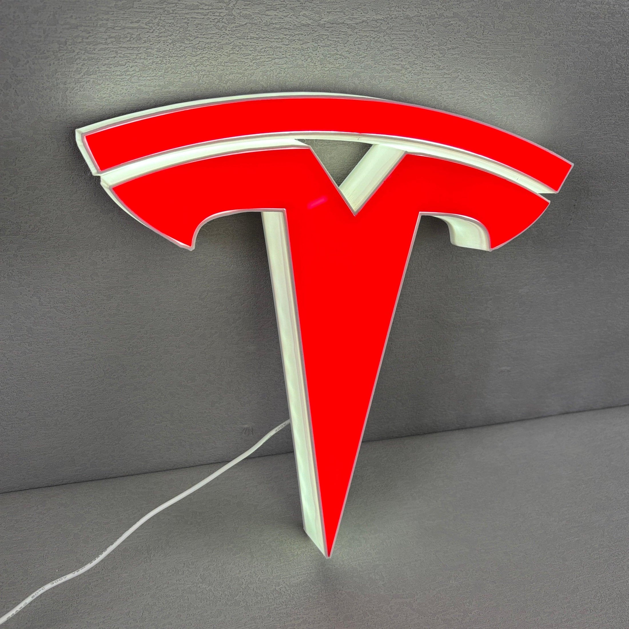 Tesla LED Lightbox, Garage Sign and Garage Decor for Tesla Model 3, Cy ...