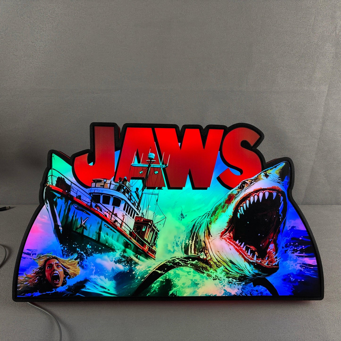 Jaws Pinball Topper, Designed for Stern Jaws Pinball 3D printed ...