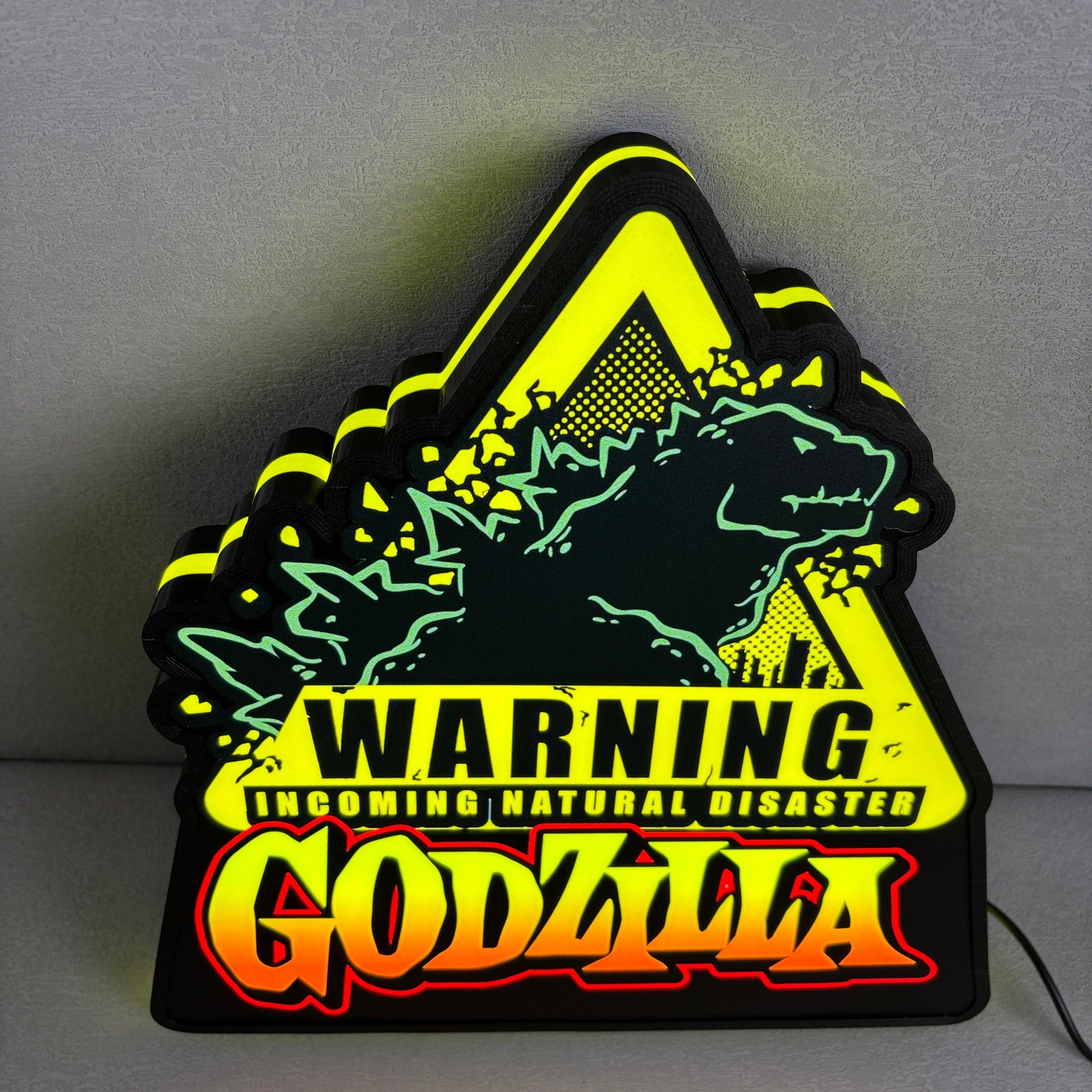 Godzilla Warning Pinball Topper LED Light Box Arcade Game Lightbox – FYLZGO