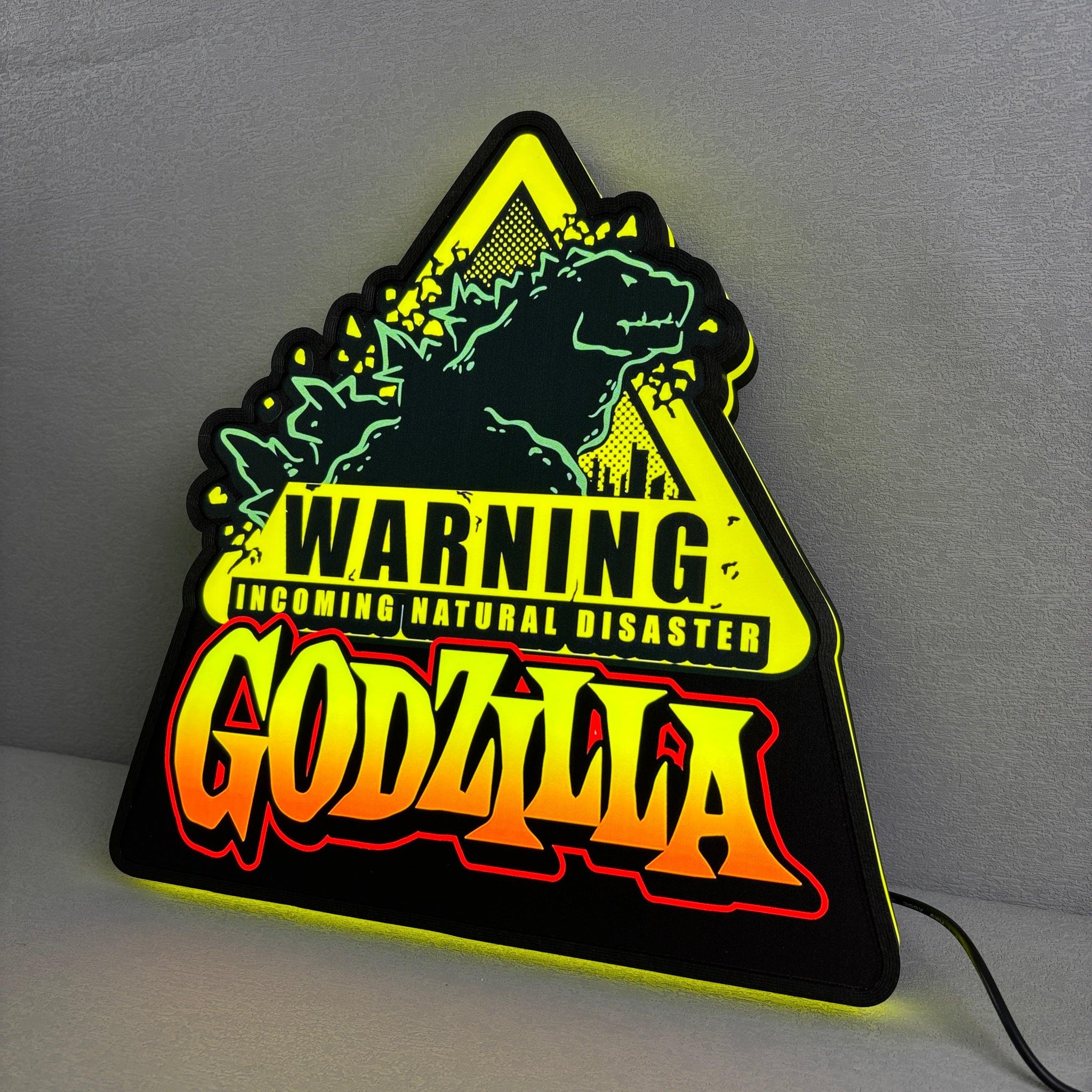 Godzilla Warning Pinball Topper LED Light Box Arcade Game Lightbox – FYLZGO