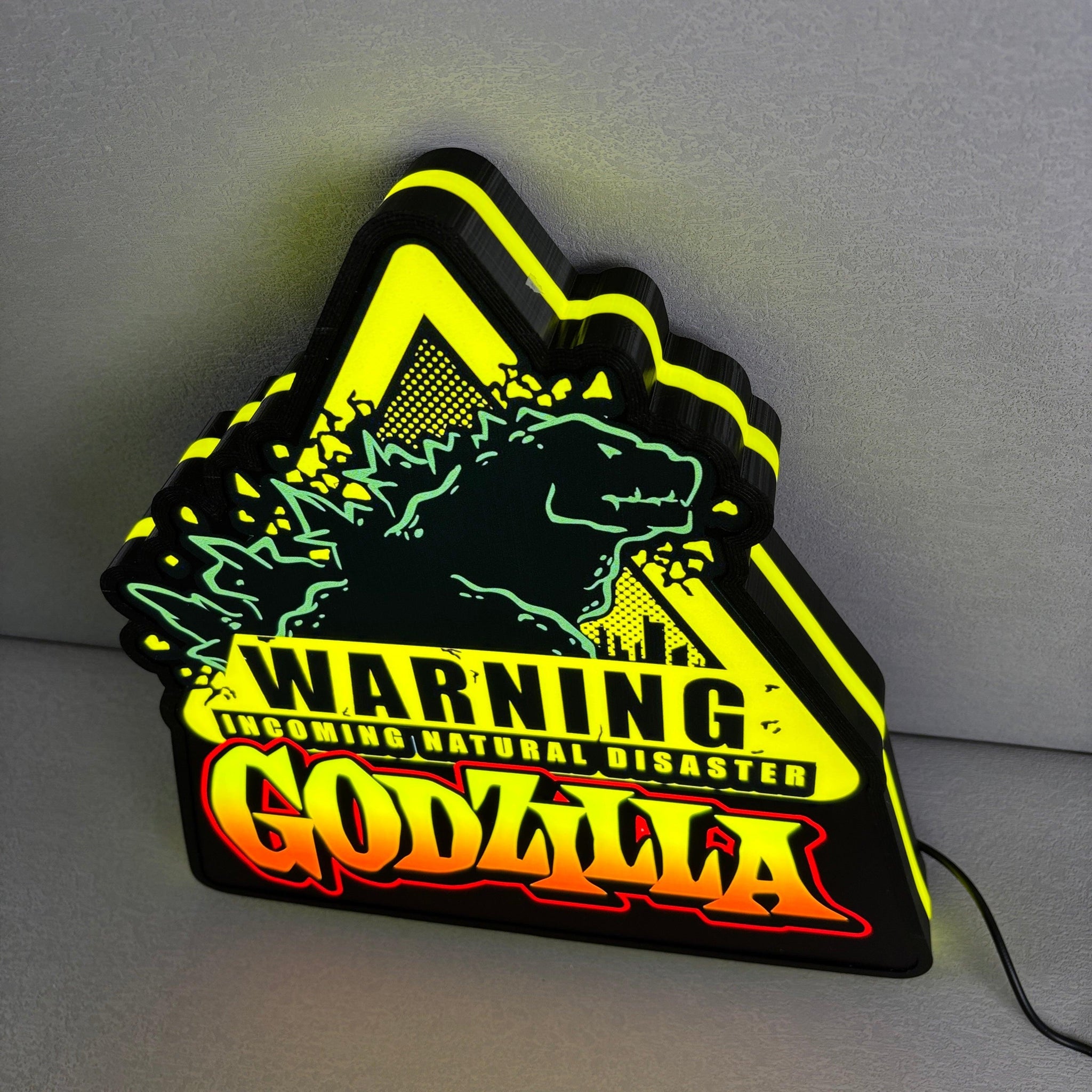 Godzilla Warning Pinball Topper LED Light Box Arcade Game Lightbox – FYLZGO