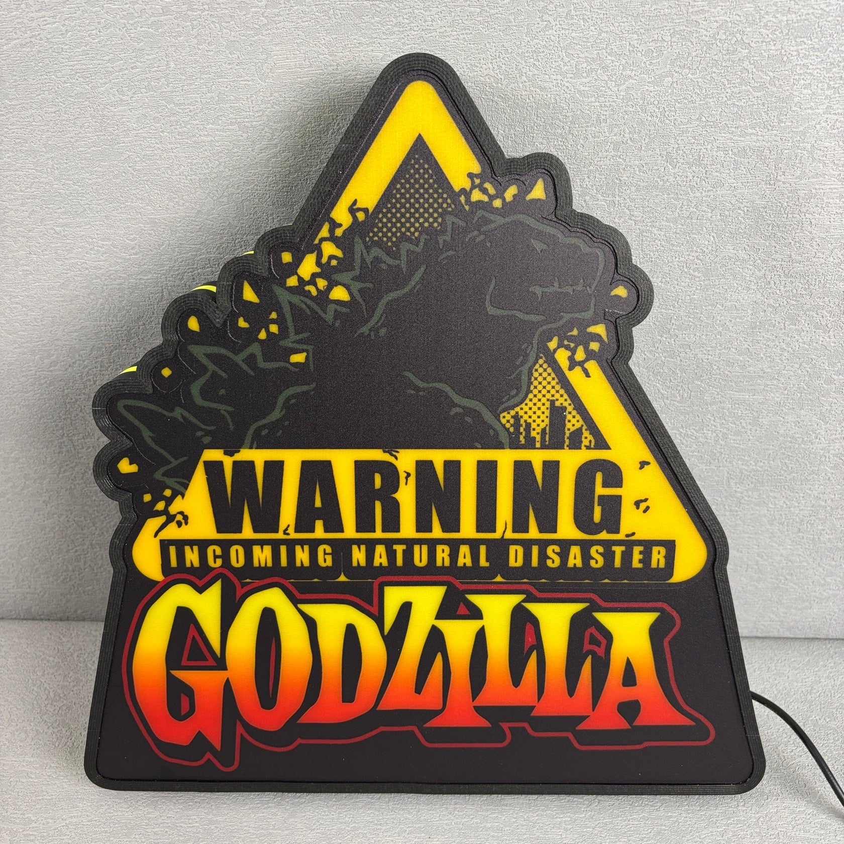 Godzilla Warning Pinball Topper LED Light Box Arcade Game Lightbox – FYLZGO