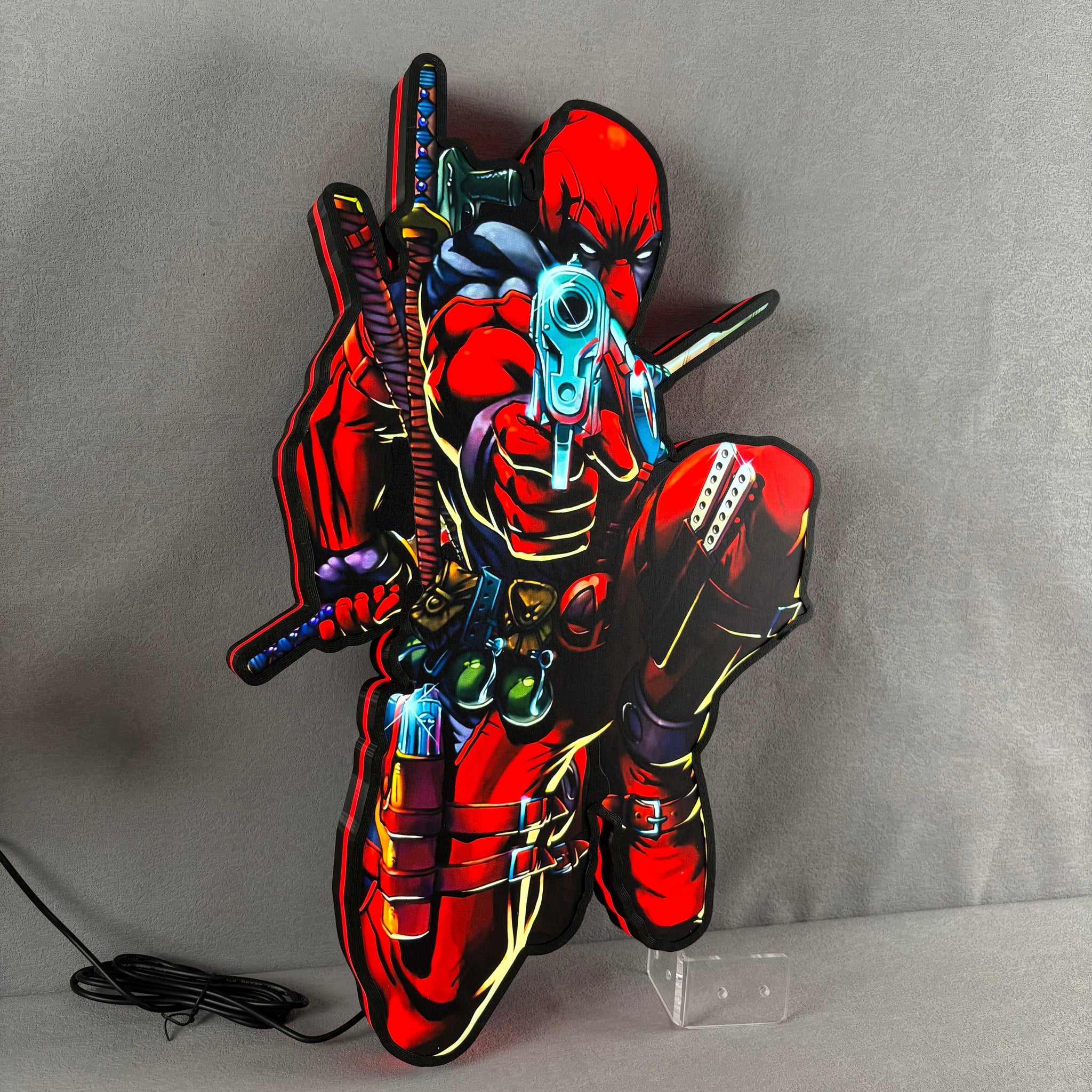 Custom Deadpool Design LED Lightbox Illuminate Your Space with Awesome ...