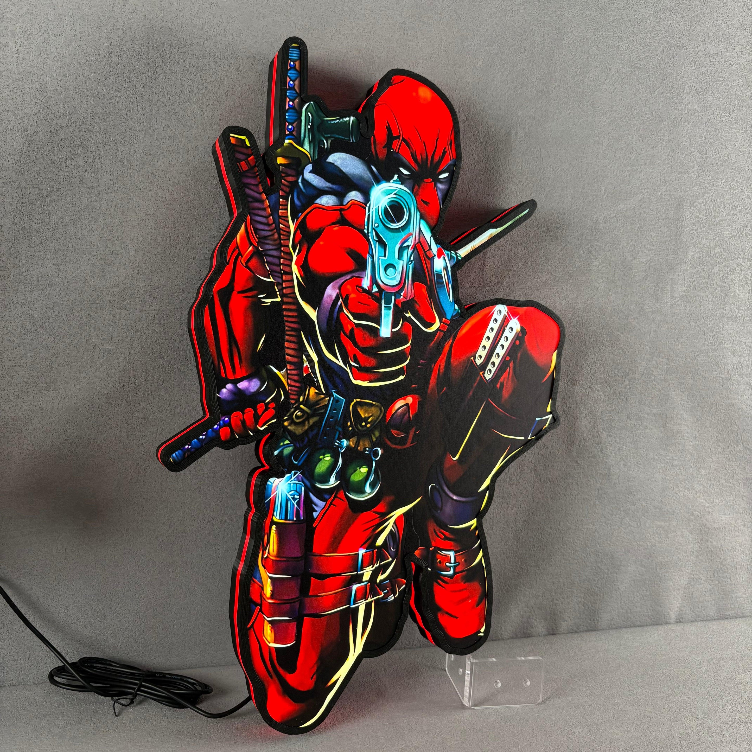 Custom Deadpool Design LED Lightbox Illuminate Your Space with Awesome ...
