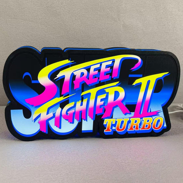 Street Fighter II Turbo 3D Printed LED Lightbox for Gaming Room Decor ...