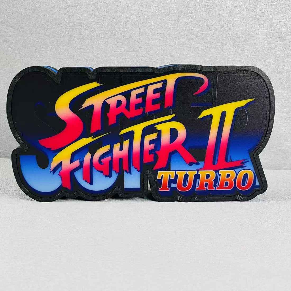Street Fighter II Turbo 3D Printed LED Lightbox for Gaming Room Decor ...