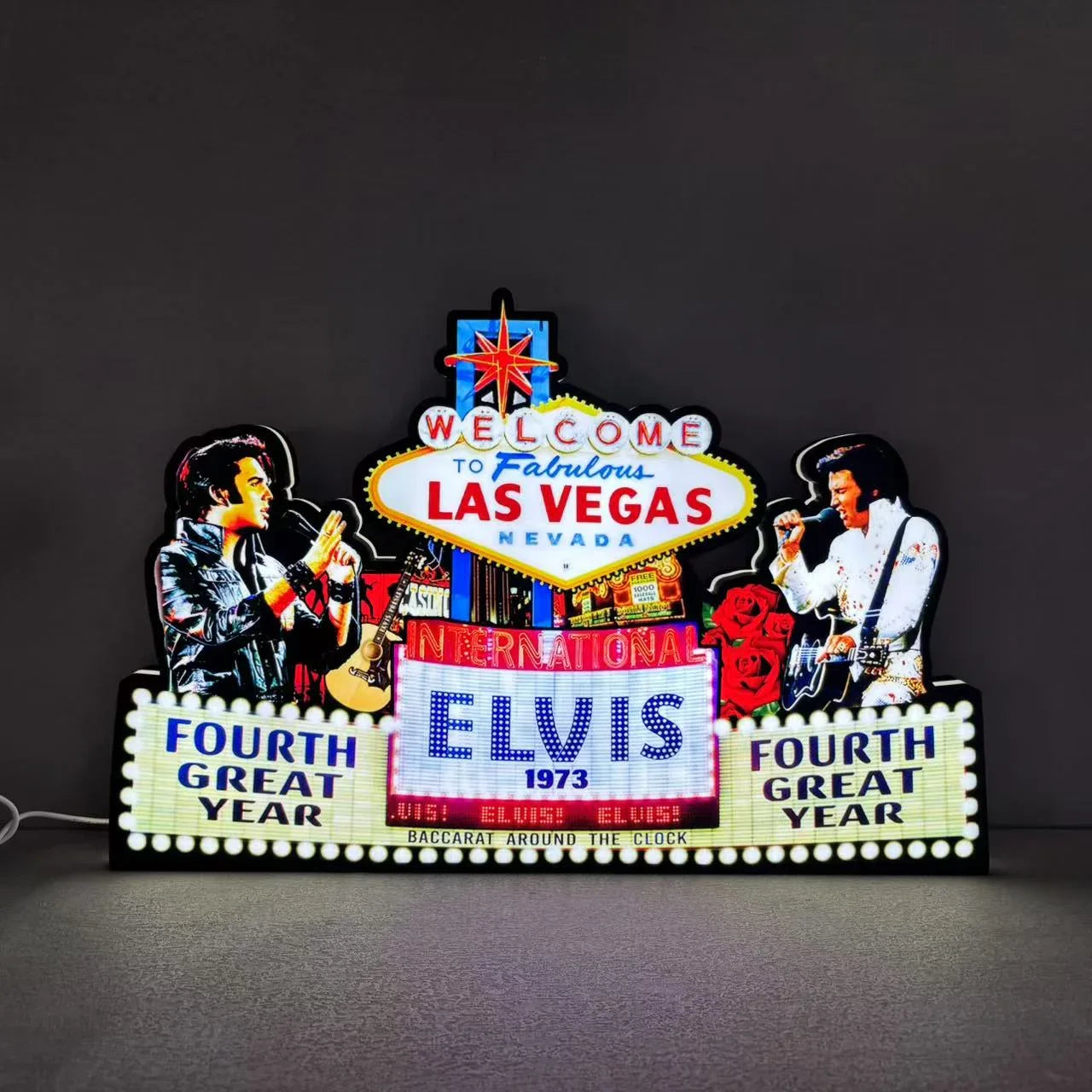Elvis Presley Pinball Topper 3D Printed LED Light Box, Pinball Arcade ...
