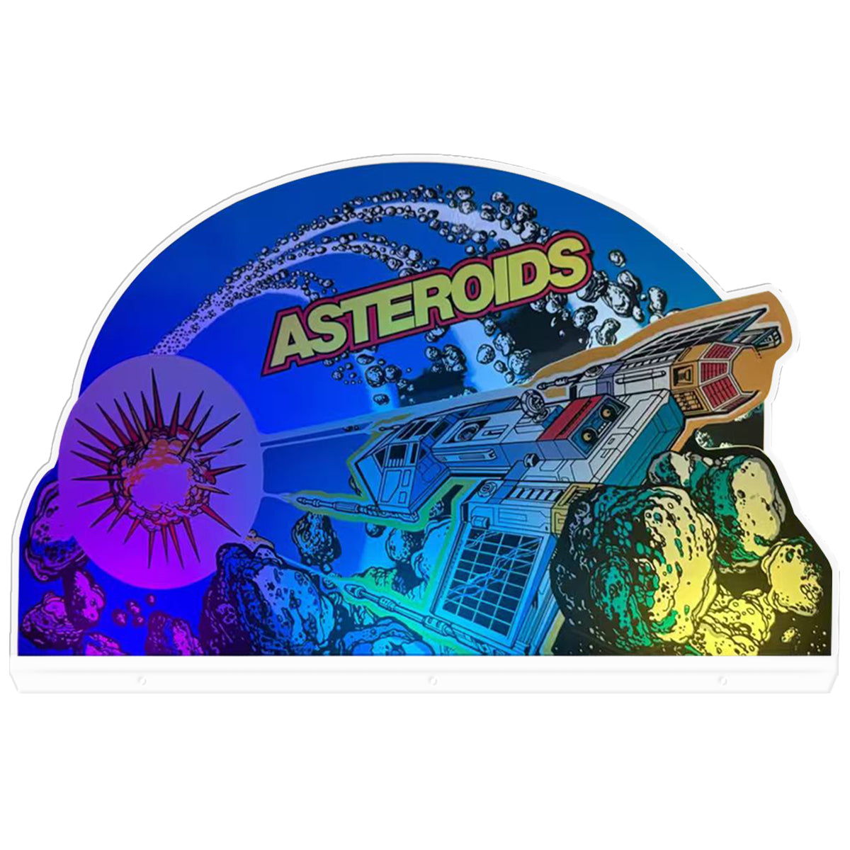 Asteroids Arcade 3D Acrylic LED Topper, For Arcade Game Art Repro Game ...