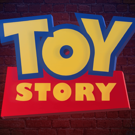 Toy Story Logo LED Sign 3D Printed Night Light with Dimmable Function ...