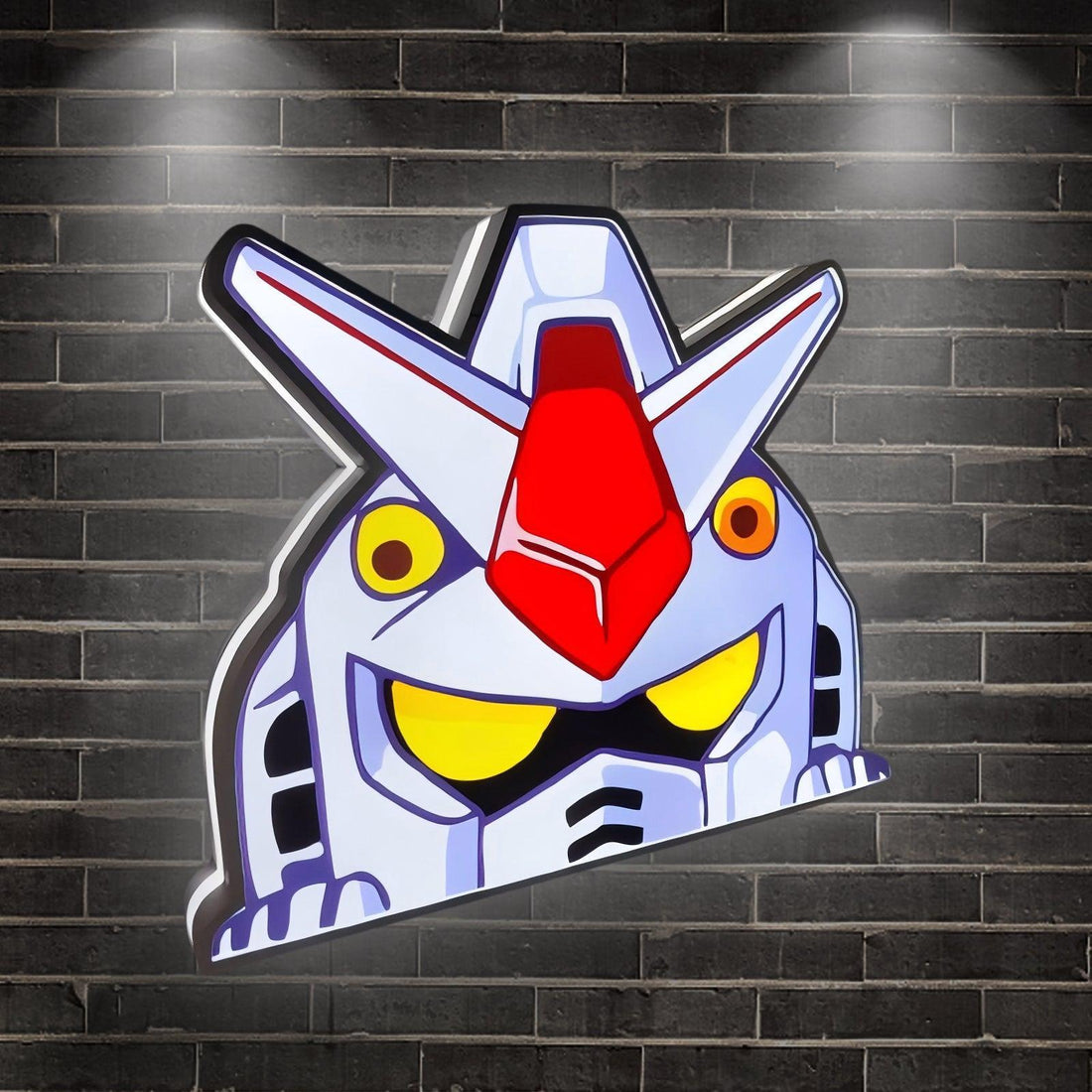 Mobile Suit Gundam Logo LED Nightlight Gift 3D Print Desktop Lightbox ...
