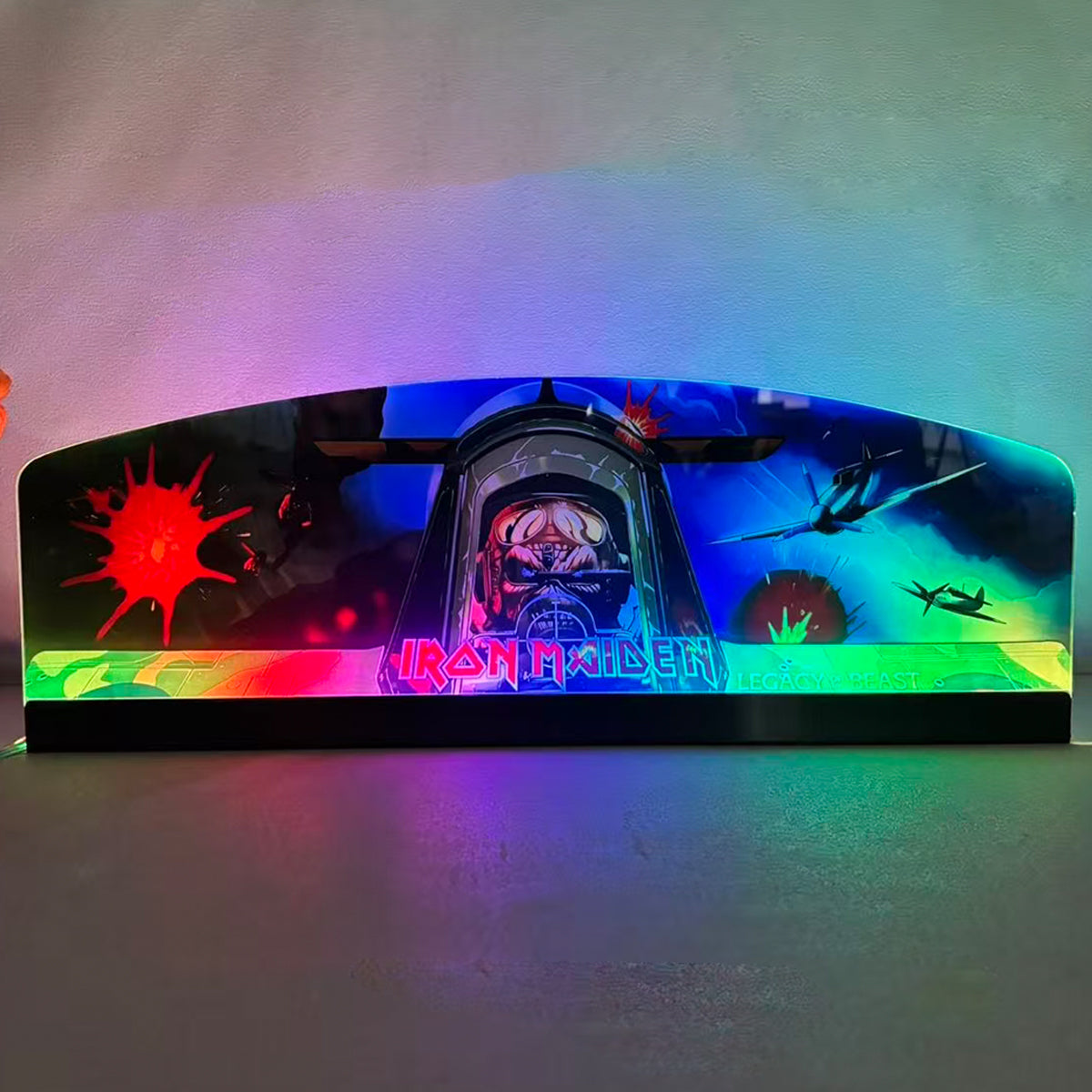 Iron Maiden Pinball Topper 3D Acrylic LED Topper, For Pinball Mahine ...