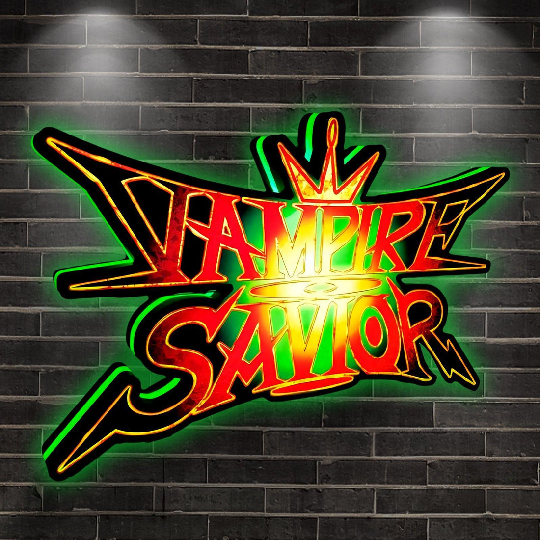 Custom Vampire Savior The Lord of Vampir Logo LED 3D Print Lightbox ...